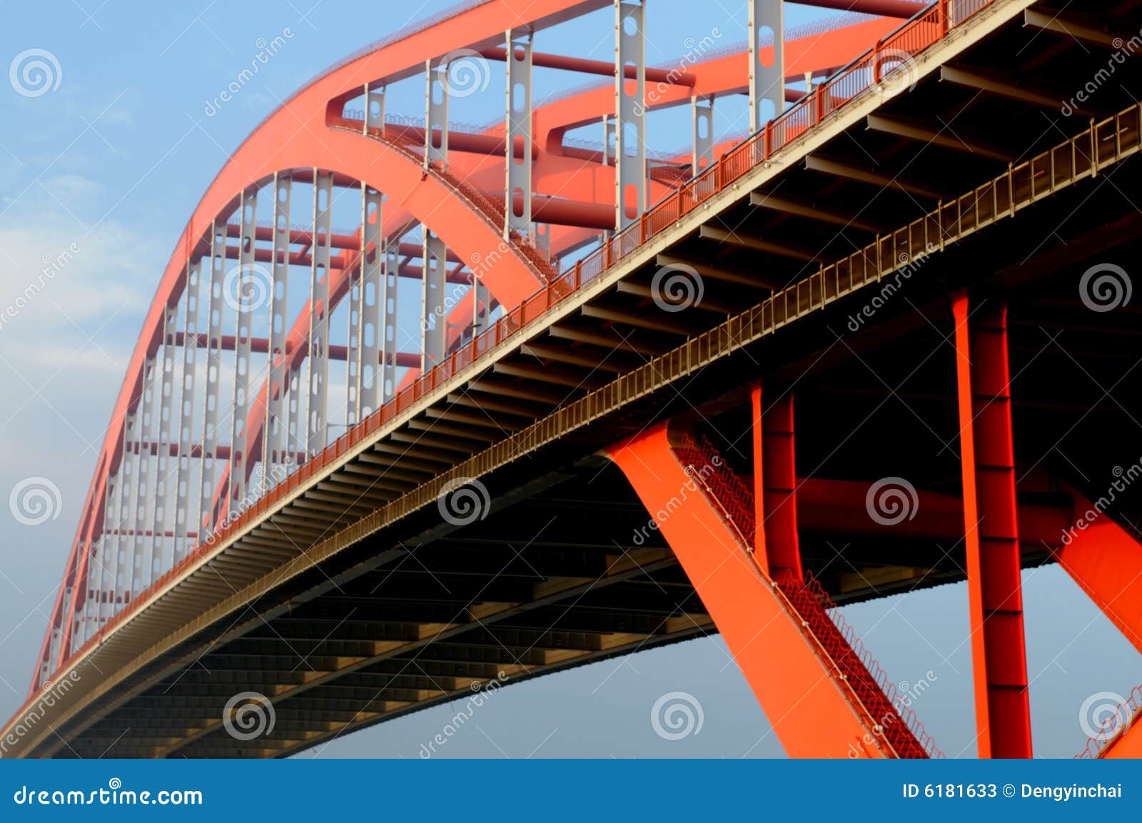 Steel cable stayed bridge stock image. Image of orange - 6181633