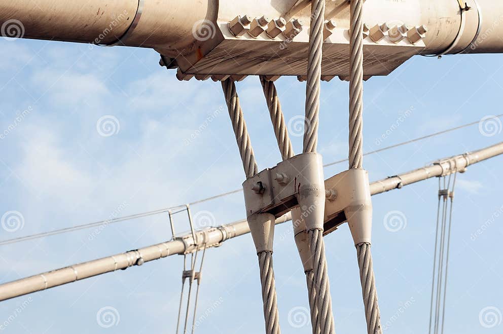 Steel cable structure stock image. Image of equipment - 22398741