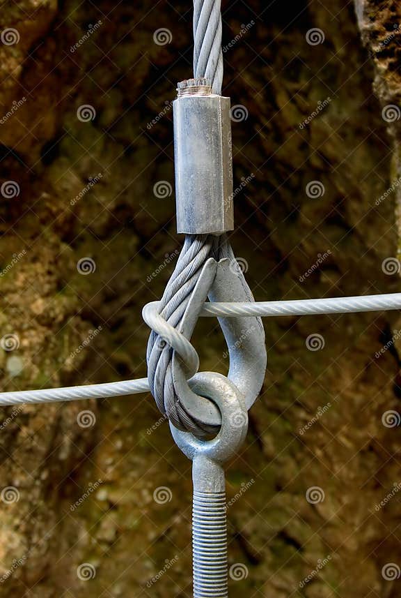Steel cables connection stock photo. Image of hook, equipment - 2301404