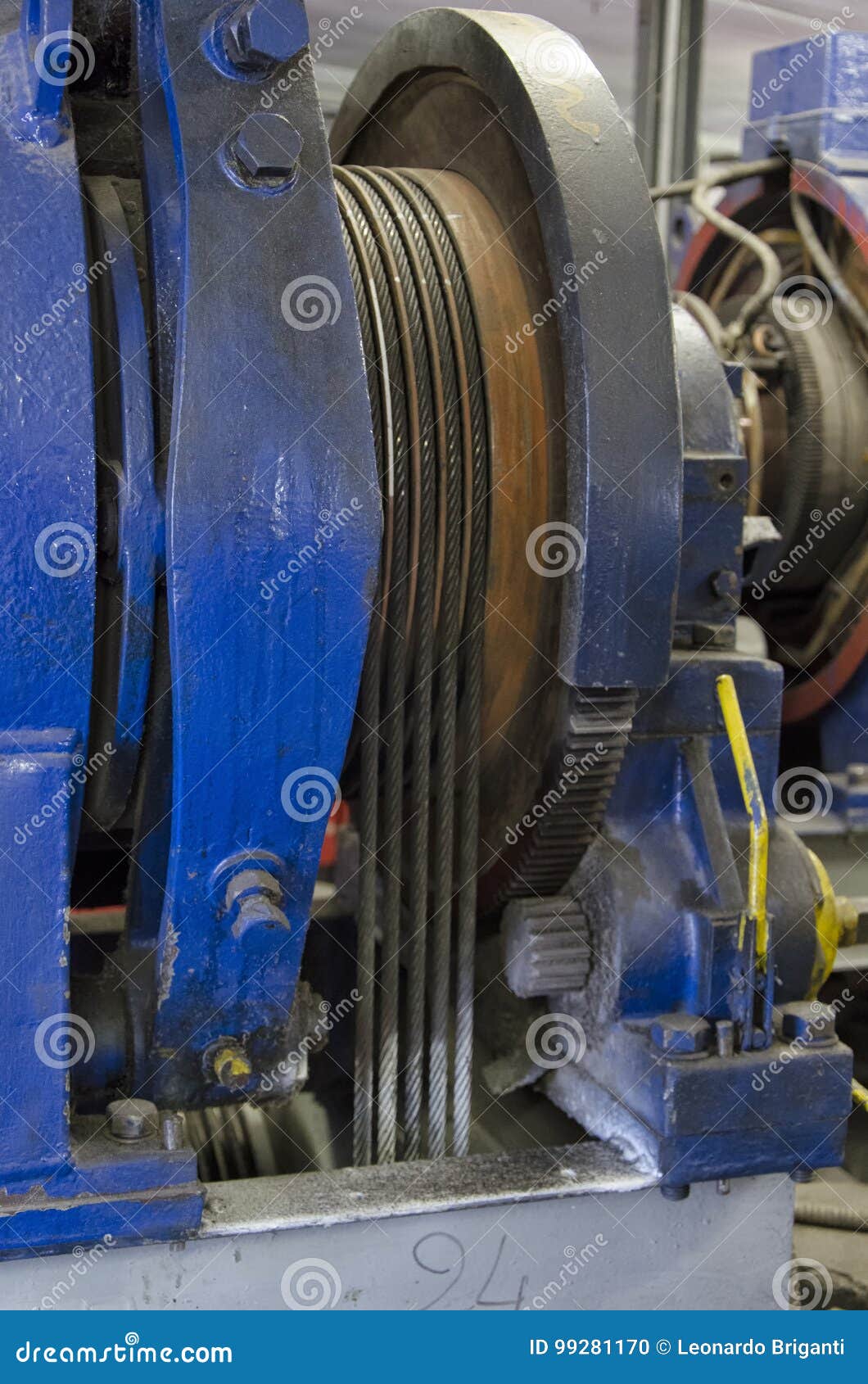 Steel Cables of a Lift Motor Stock Photo - Image of steel, gear: 99281170