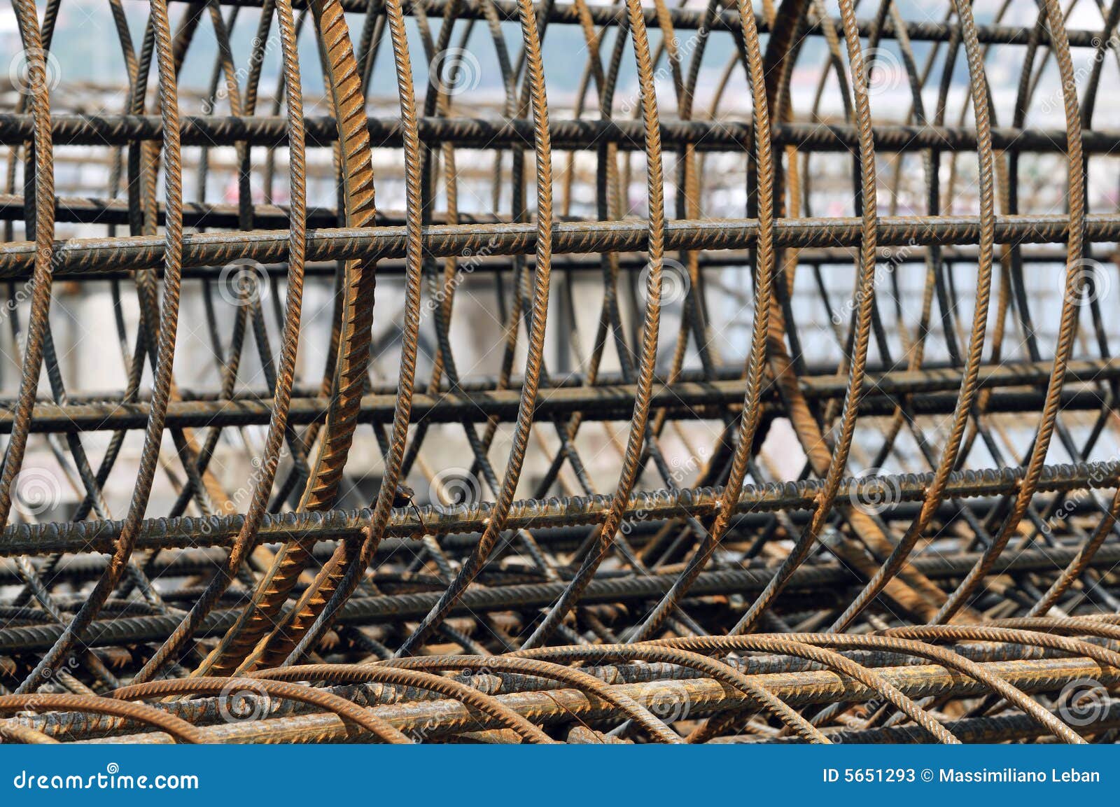 Steel Cage stock image. Image of reinforced, structure - 5651293