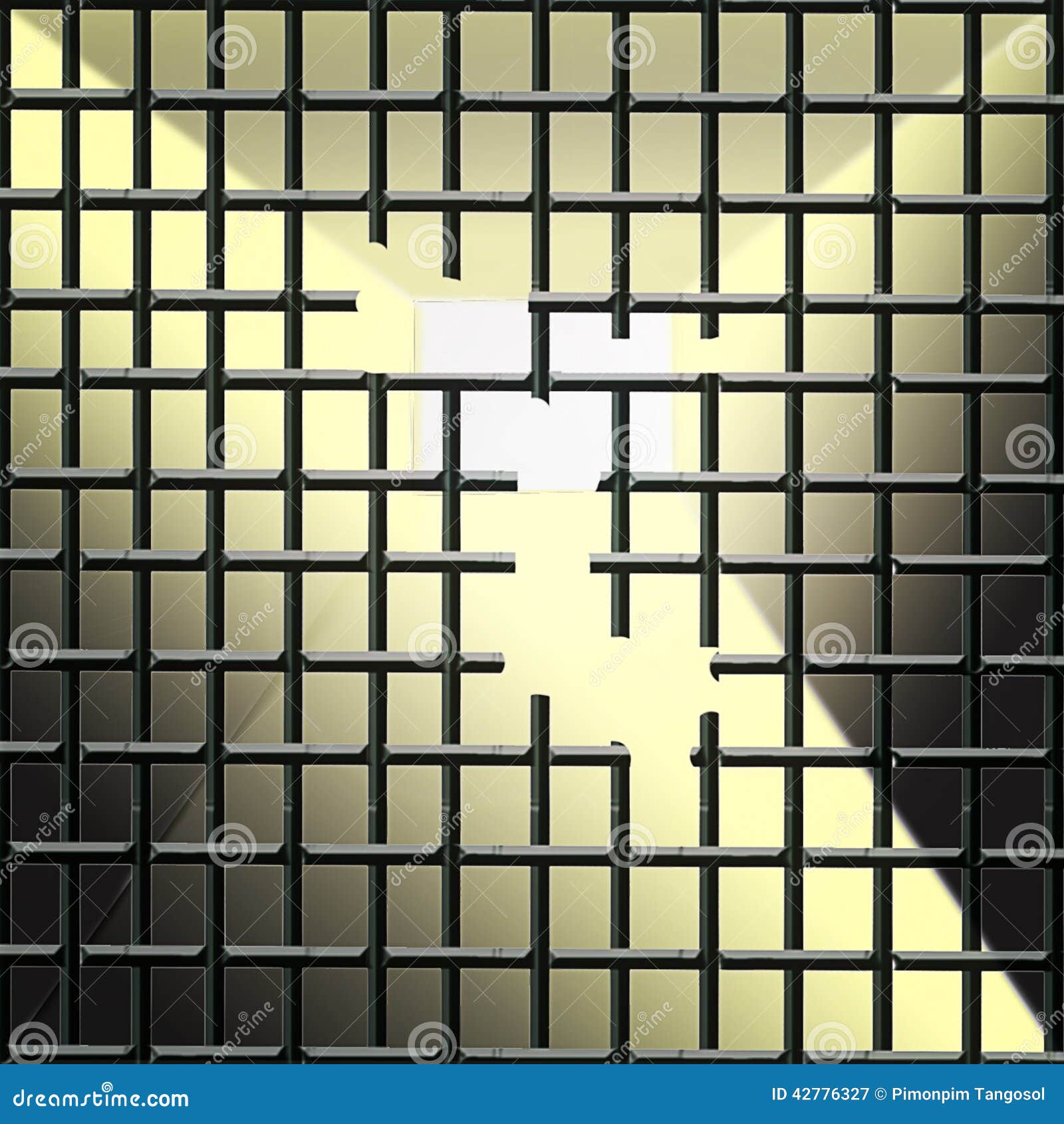 Steel Cage on Back Background Stock Illustration - Illustration of ...