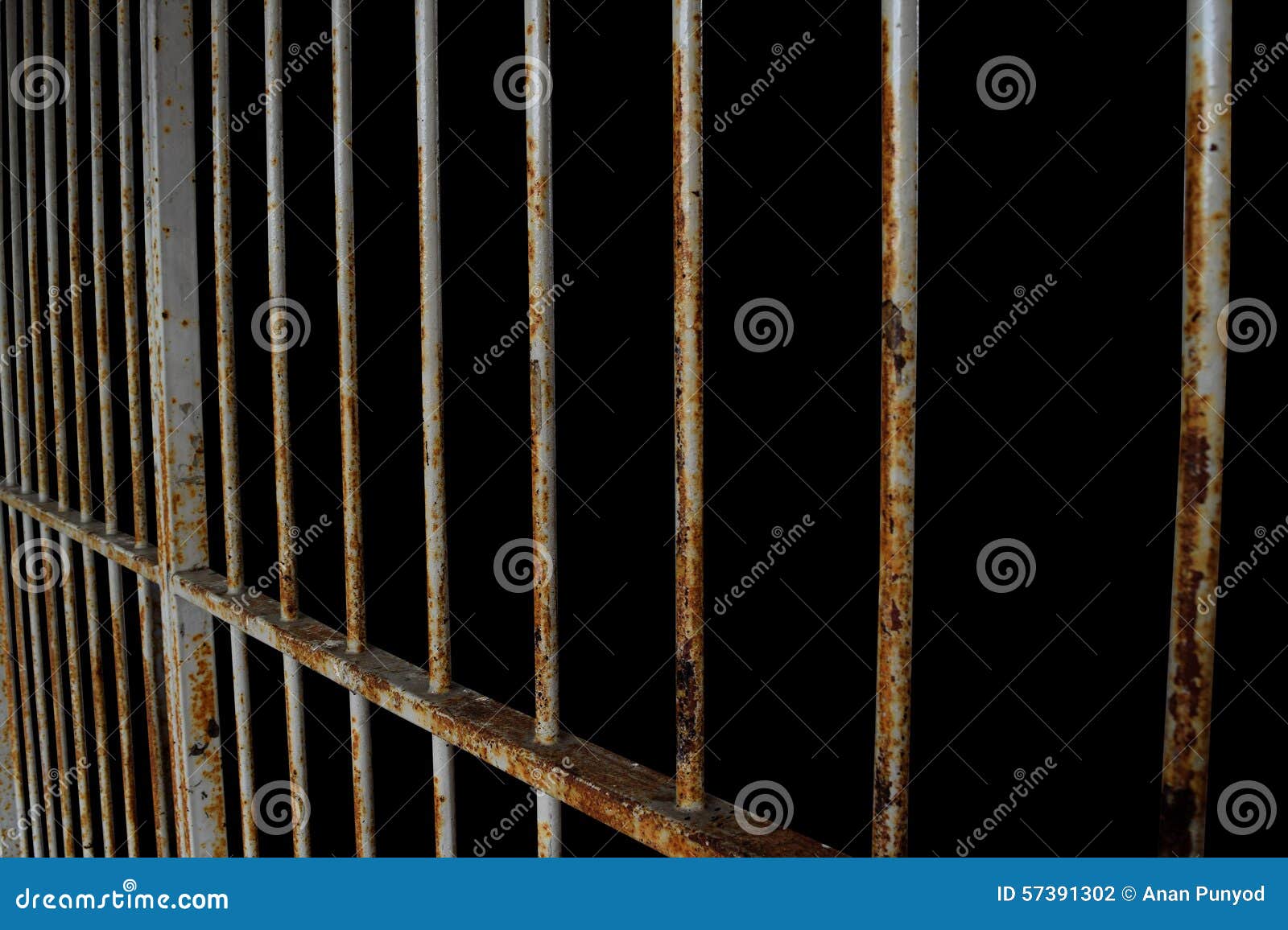 Steel Cage Have Rust Isolate on Black Background Stock Photo - Image of ...