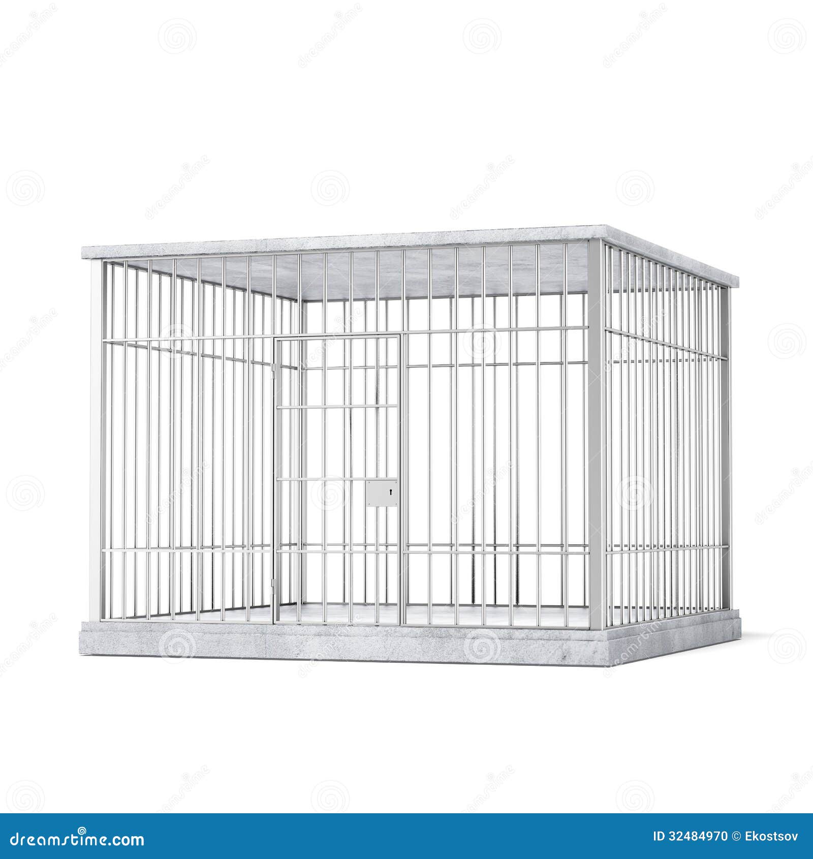 Steel cage stock illustration. Illustration of block - 32484970