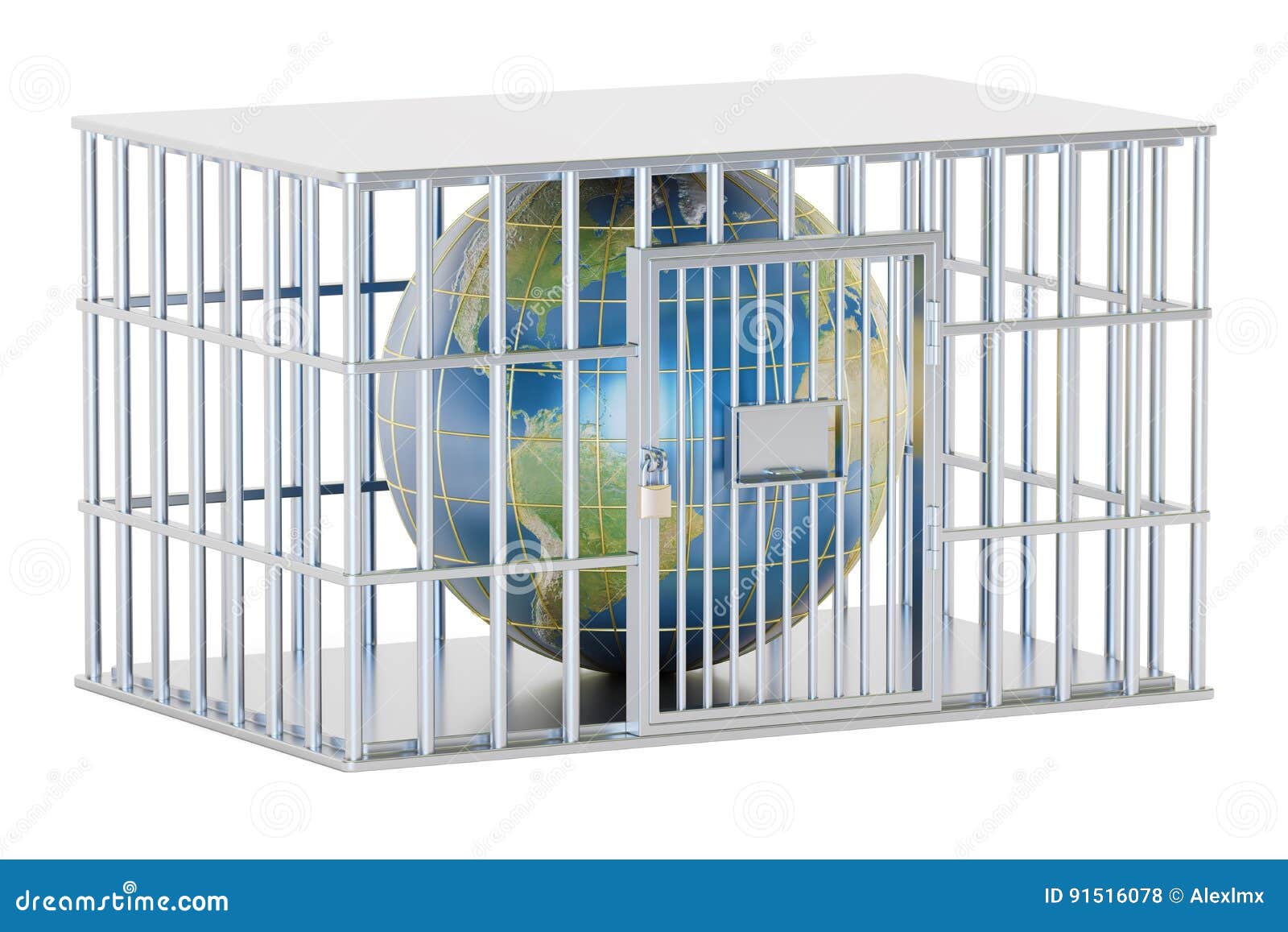 Steel Earth Map Over Old Aluminium Desk Stock Photography ...