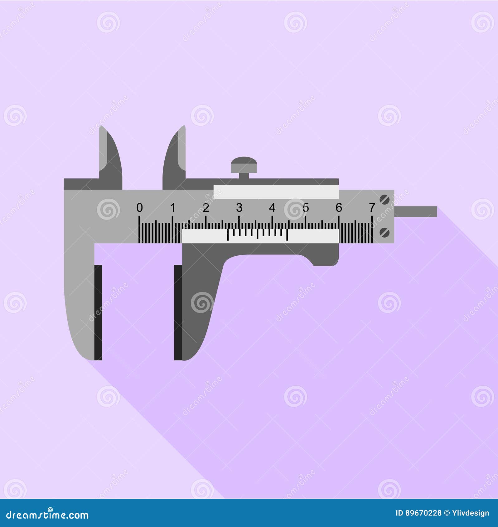 Steel Calipers Icon, Flat Style Stock Vector - Illustration of ...