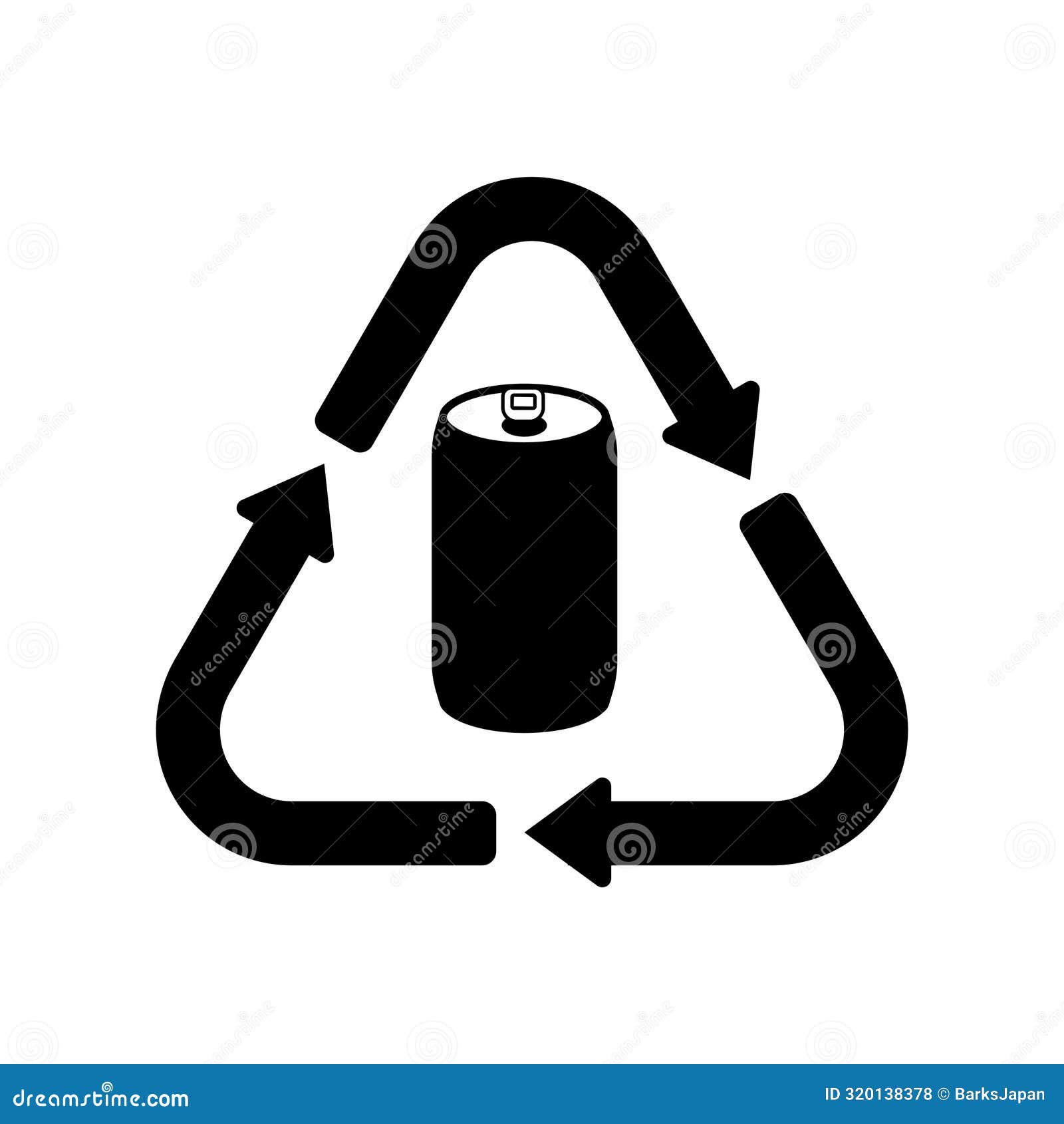 Steel Can (aluminum Can) Recycling Icon Illustration Stock Vector ...