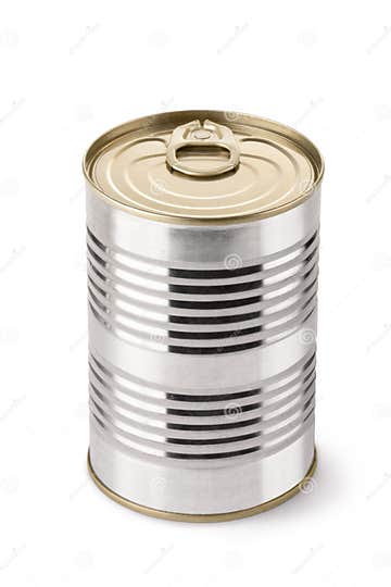 Steel can with key stock photo. Image of metallic, groceries - 21186118