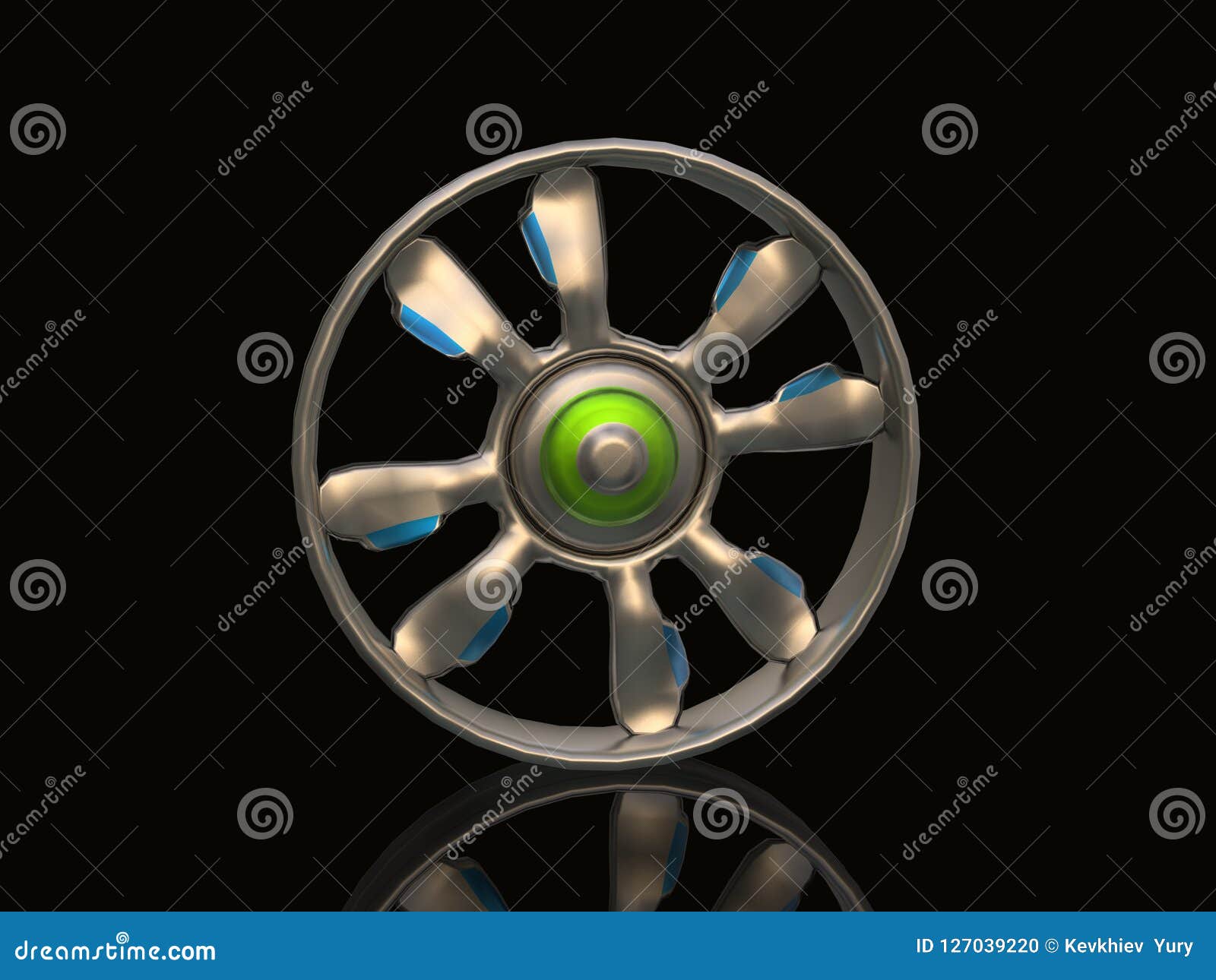 Steel Car Disk 3D Rendering Stock Illustration - Illustration of bright ...