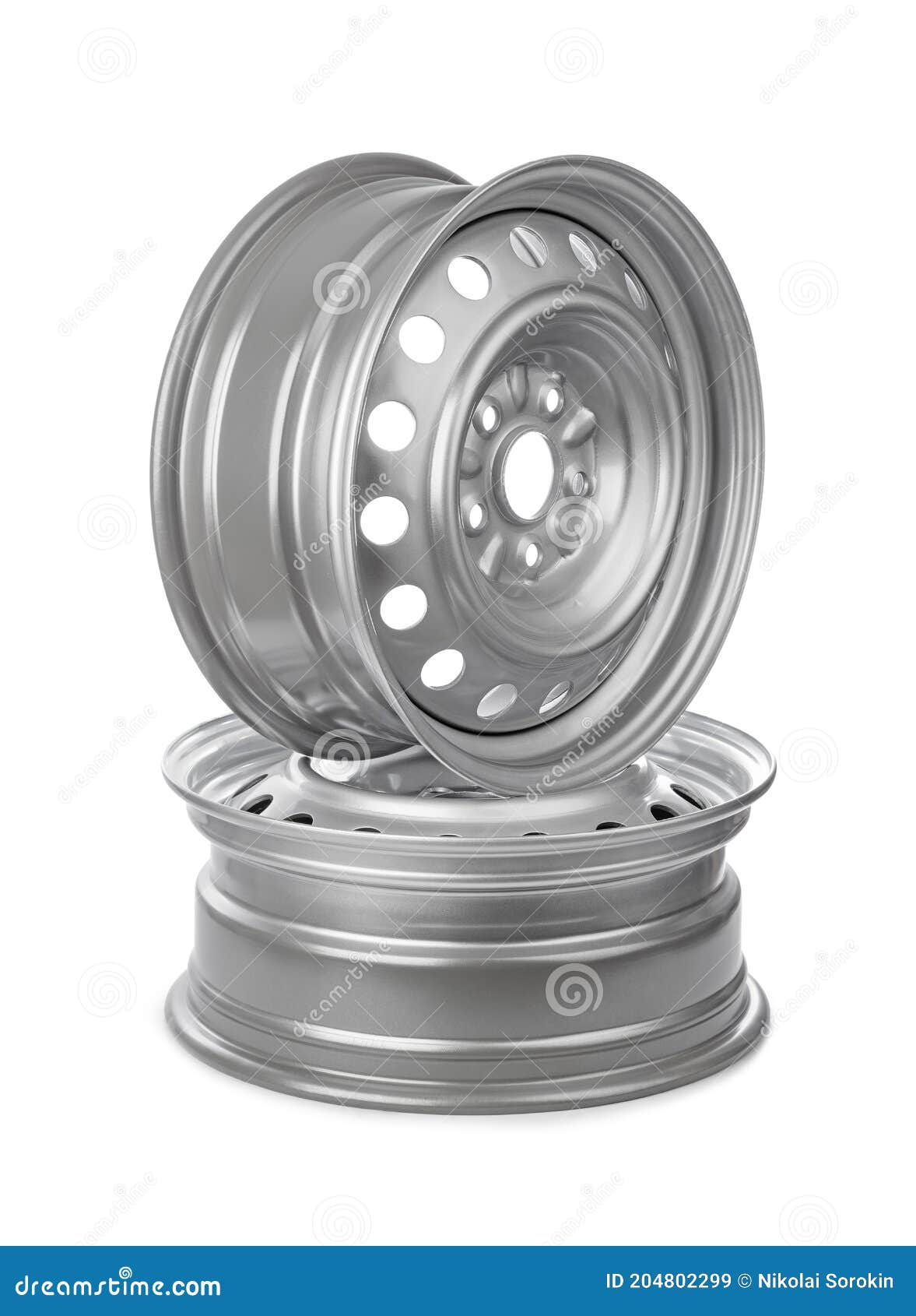 Steel car rims stock image. Image of round, isolated - 204802299