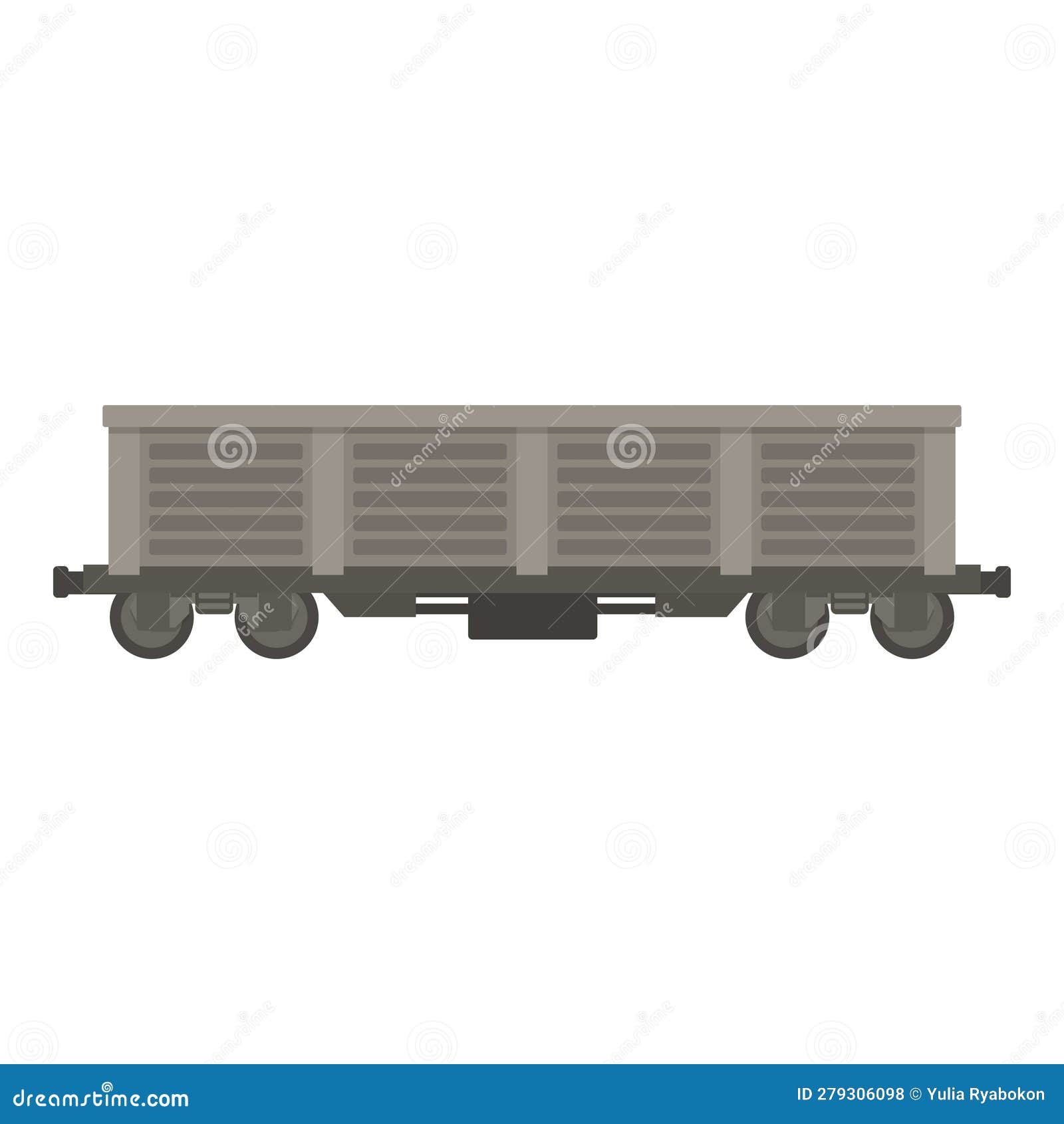 Steel Cargo Icon Cartoon Vector. Train Wagon Stock Vector ...