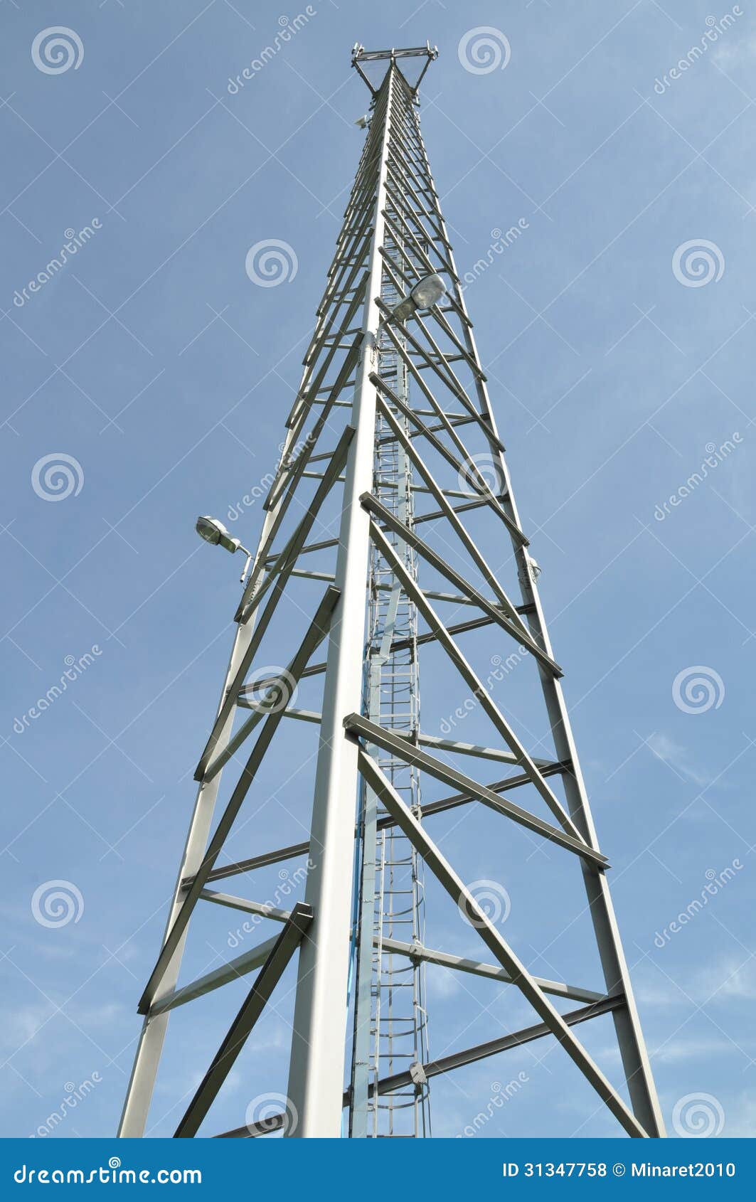 Steel cell phone tower stock photo. Image of frame, infrastructure ...