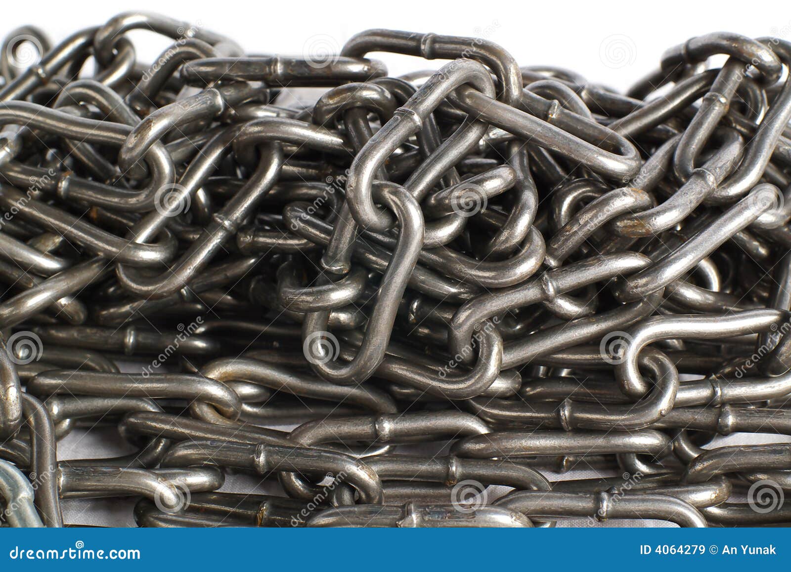 Steel chain stock image. Image of chrome, steel, iron - 4064279