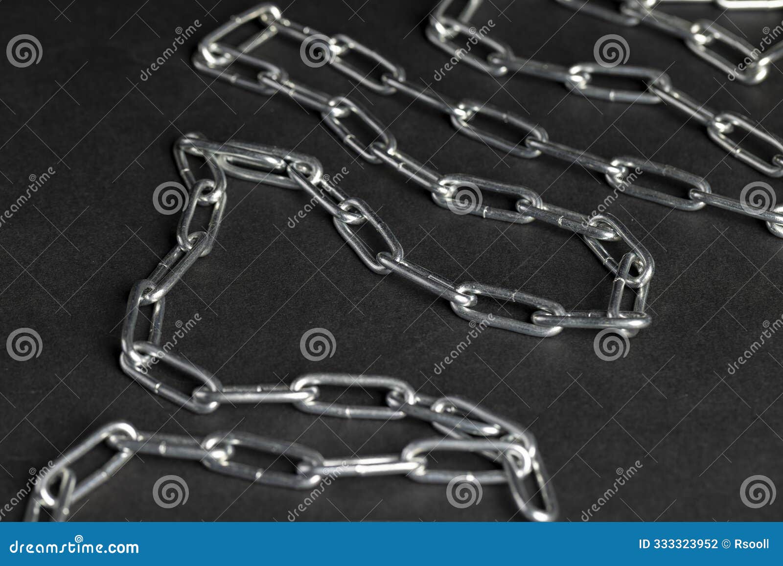 Steel Chain Links Connected Together Stock Photo - Image of symbol ...
