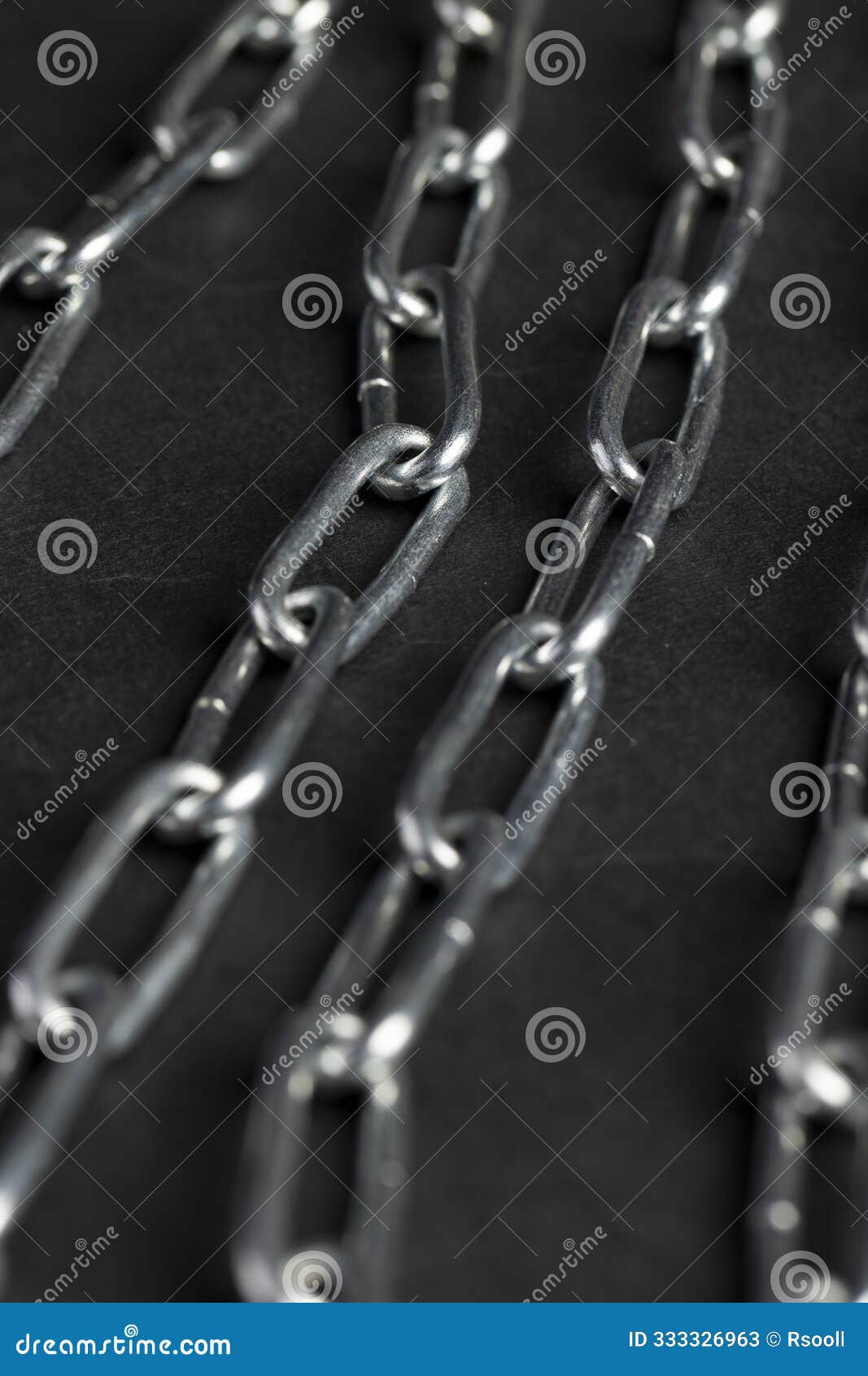 Steel Chain Links Connected Together Stock Image - Image of abstract ...