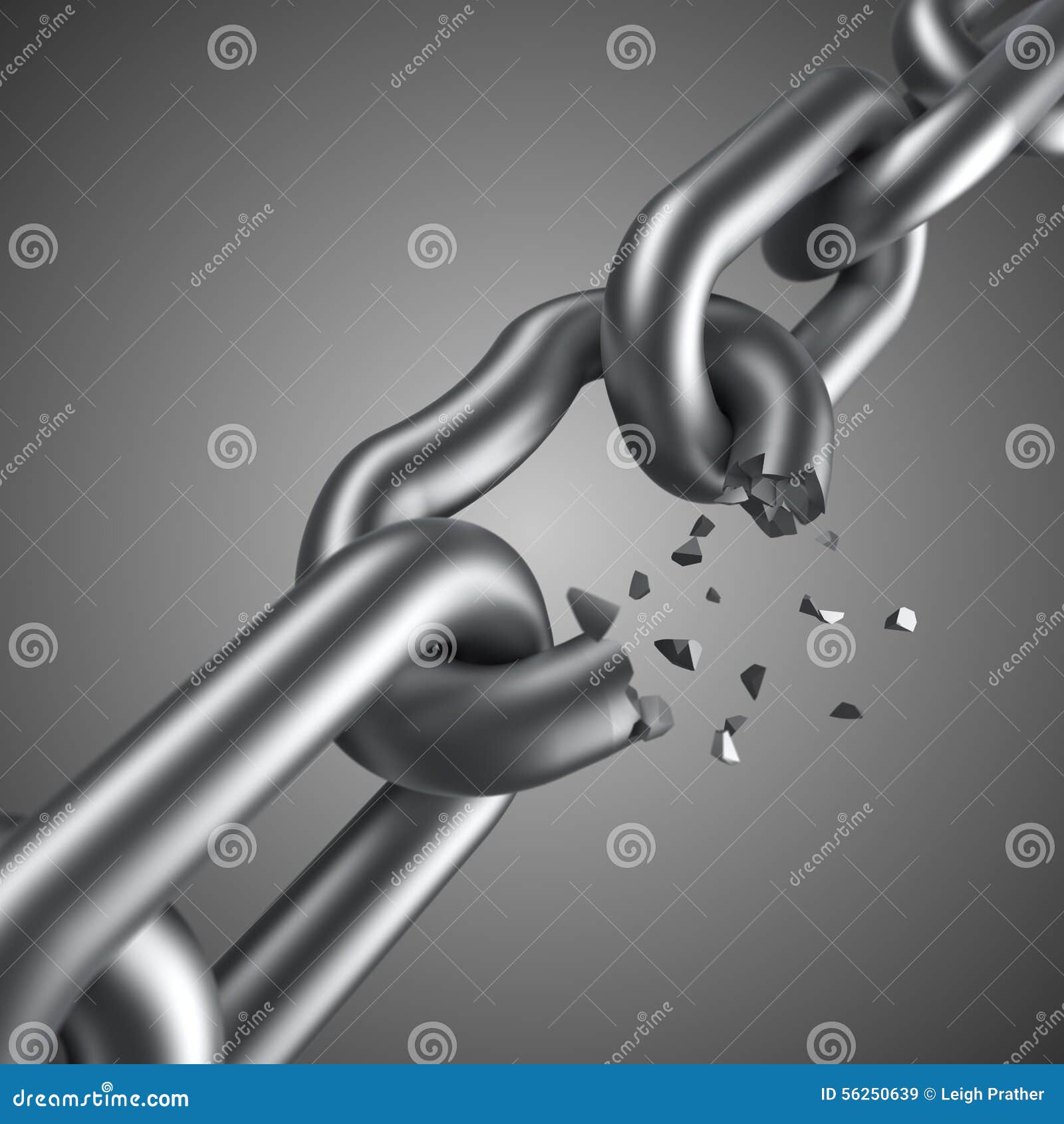 Chain Breaking Broken Sky Sun Hope Freedom Background - 3d Rendering ...