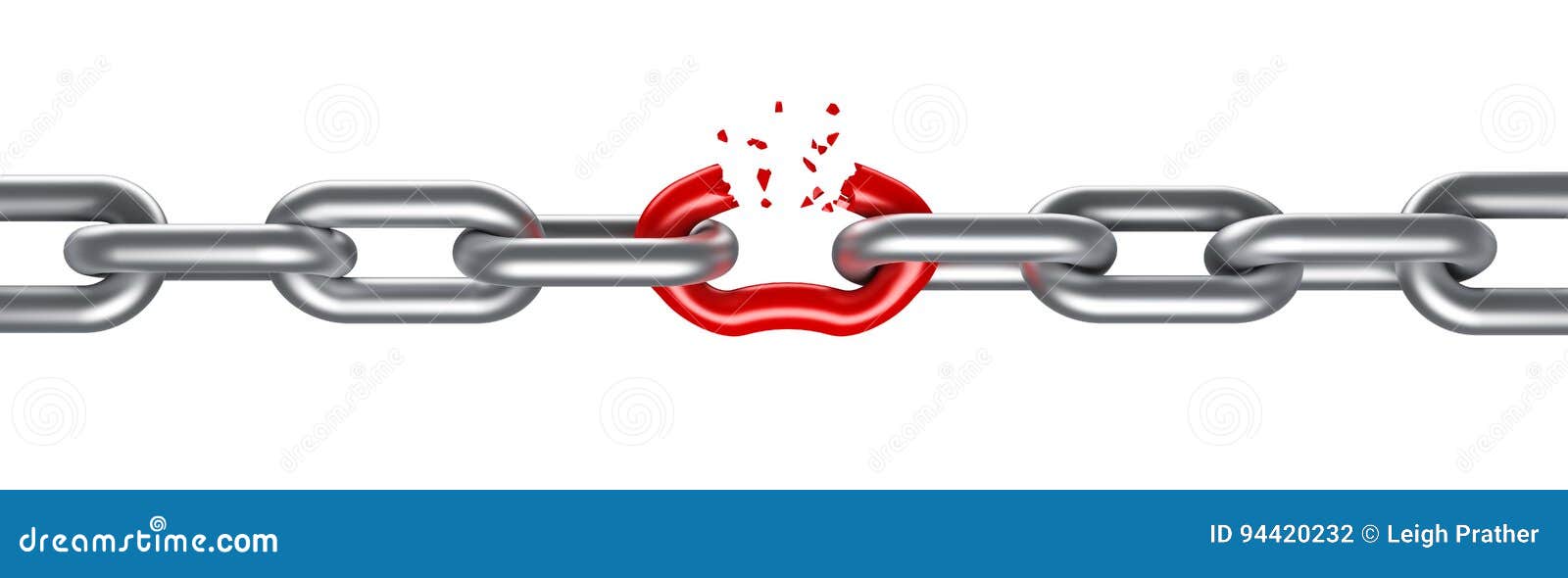 Steel chain breaking stock illustration. Illustration of metal - 94420232