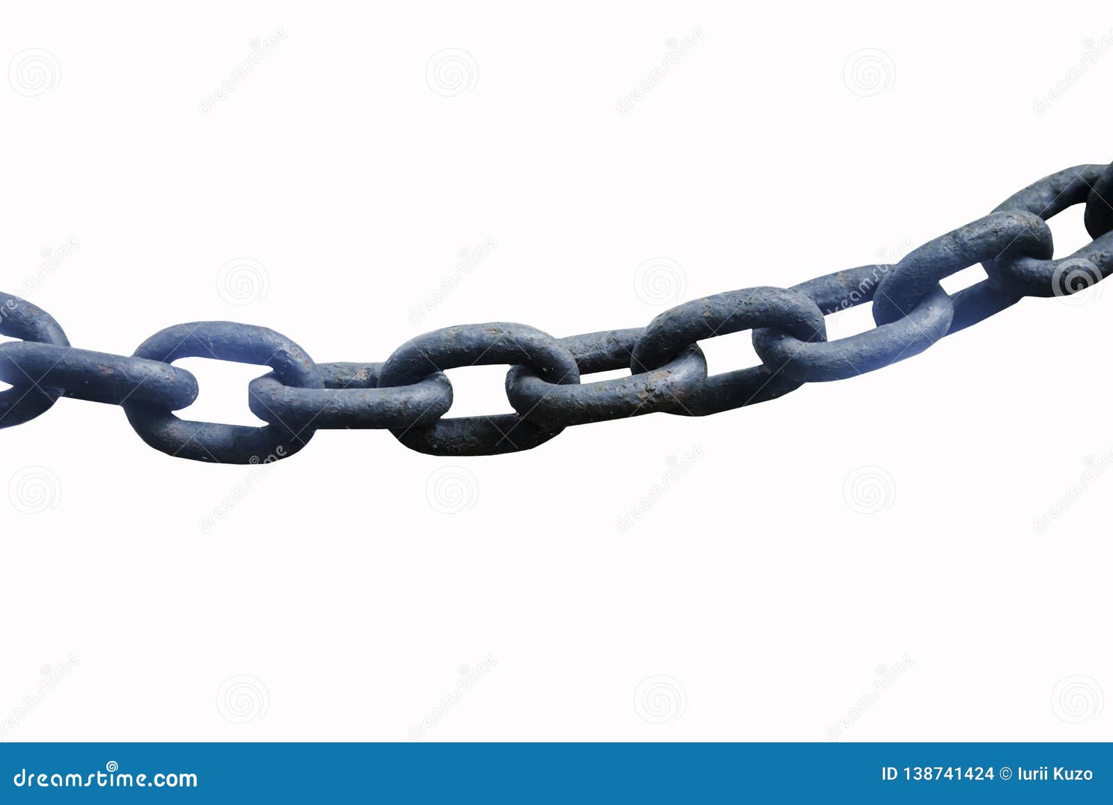 Steel Chain Close Up Isolated on a White Background Stock Photo - Image ...