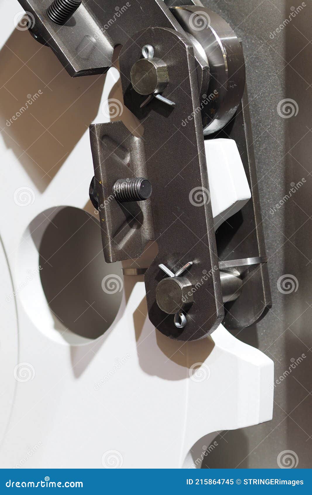 Steel Chain and Cogs of an Industrial Conveyor Stock Image - Image of ...