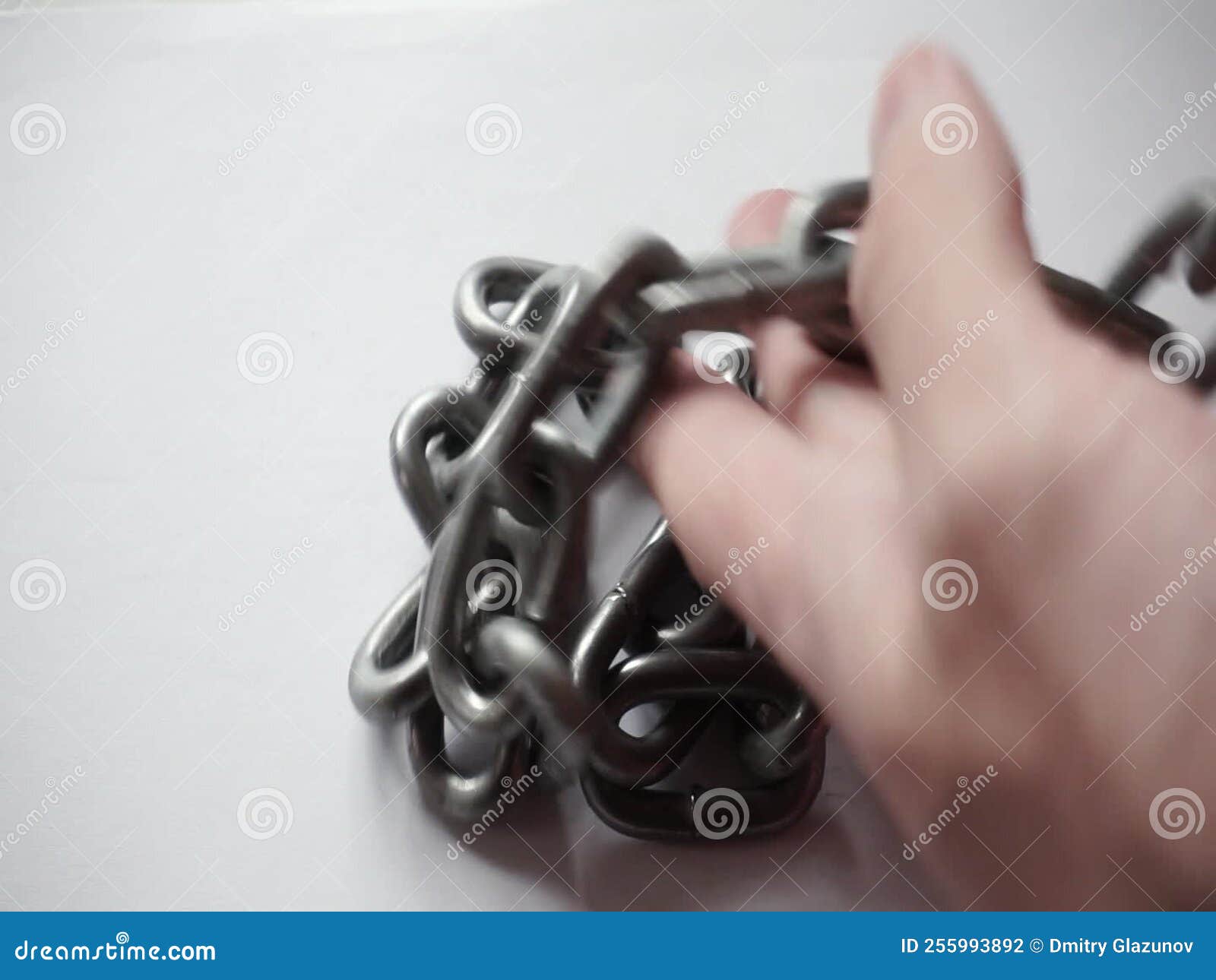 Steel Chain in the Hands of a Man Stock Footage - Video of heavy, iron ...