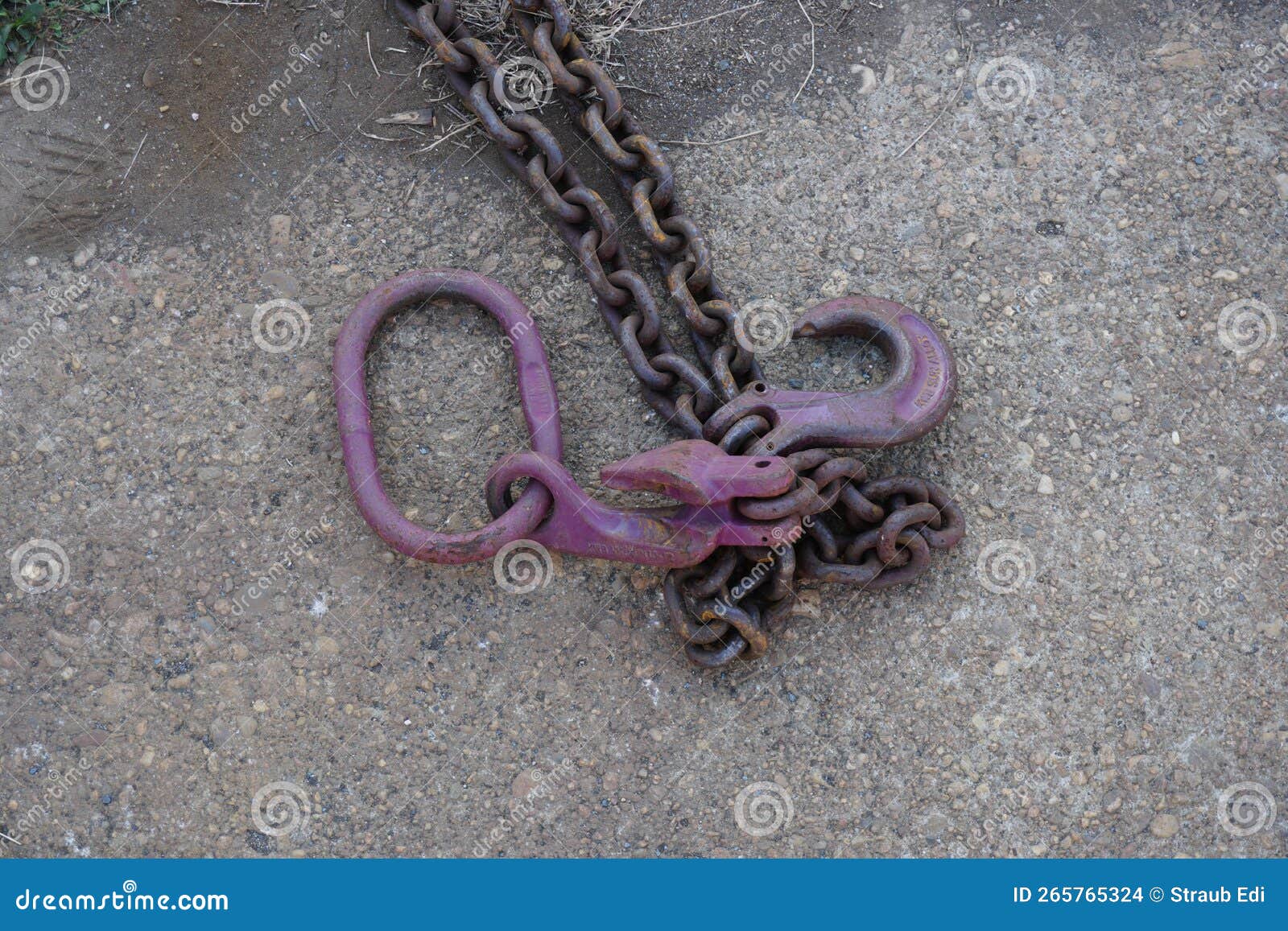 Steel Chain and Hook for Lifting Stock Photo - Image of steel, hook ...