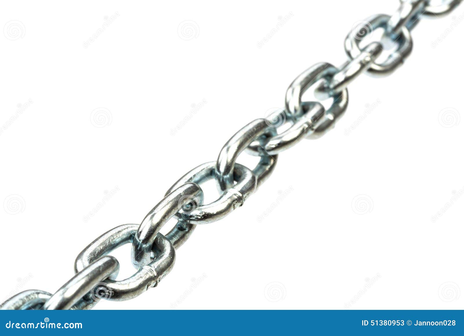 Steel chain on isolated stock image. Image of silver - 51380953