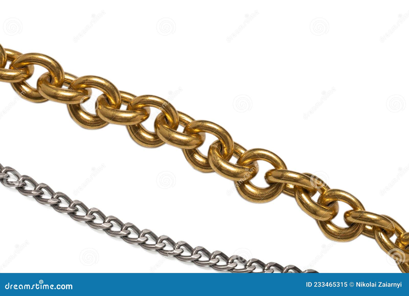Steel Chain Isolated on White Backgroound Stock Image - Image of link ...
