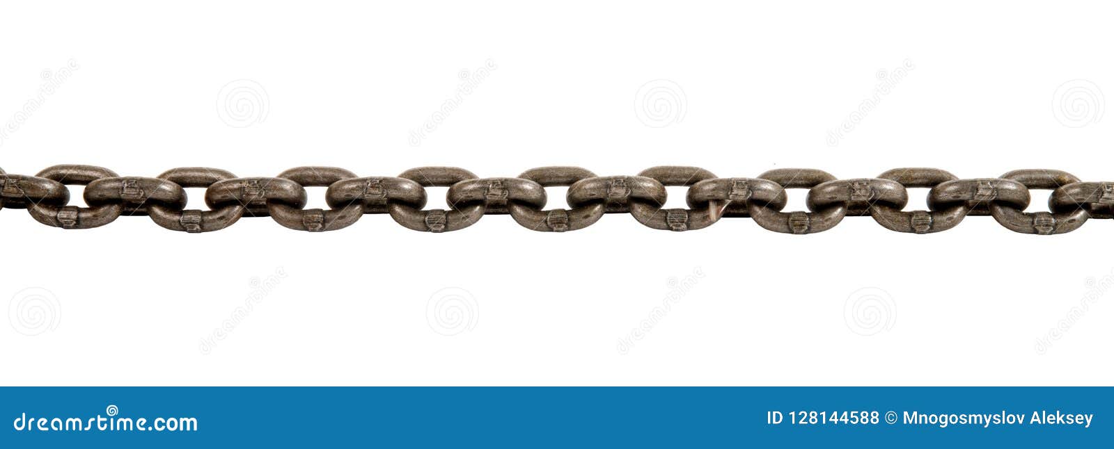Steel chain isolated stock photo. Image of iron, shackle - 128144588