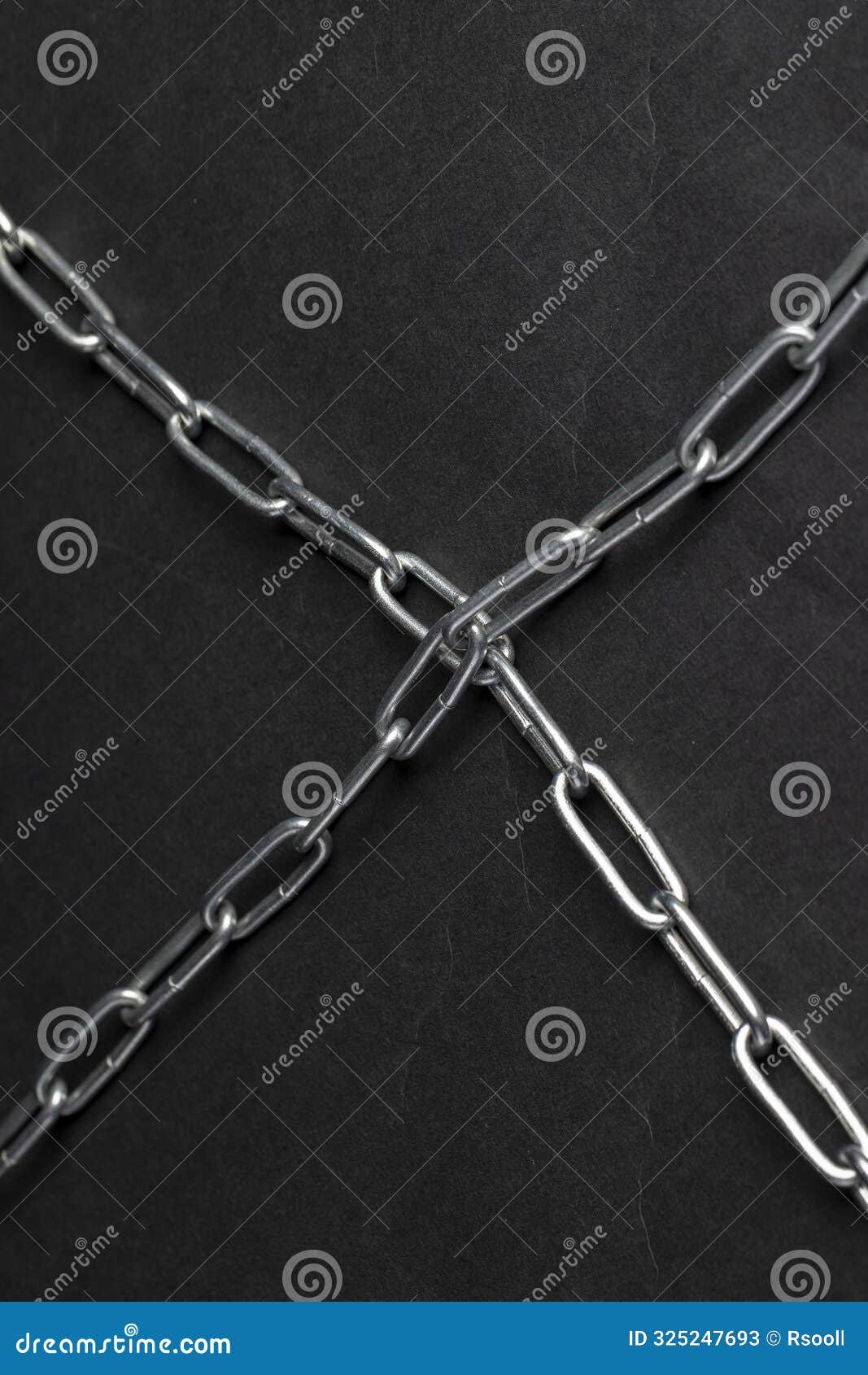 Steel Chain Links Connected Together Stock Image - Image of concept ...