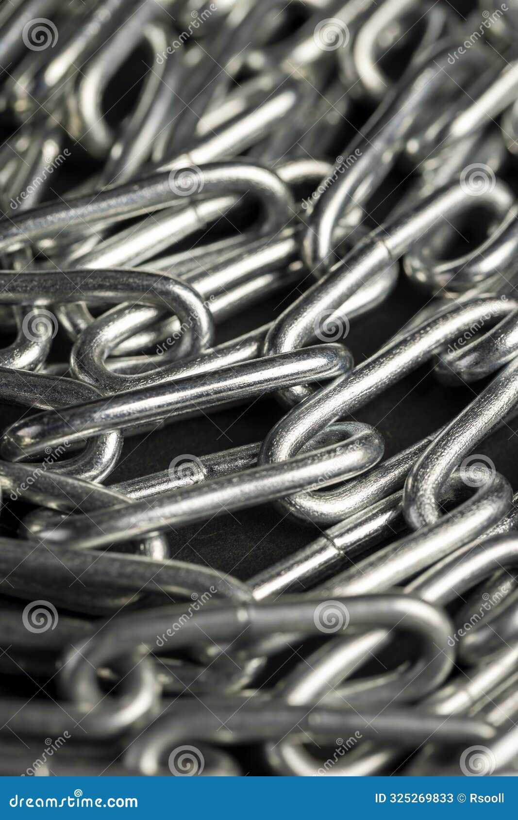 Steel Chain Links Connected Together Stock Image - Image of security ...