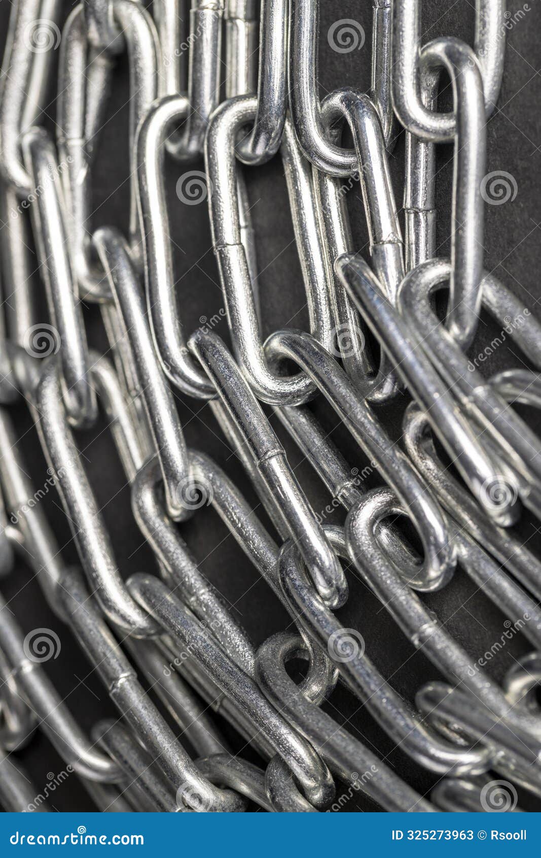 Steel Chain Links Connected Together Stock Image - Image of symbol ...