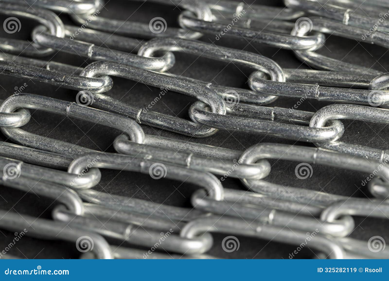 Steel Chain Links Connected Together Stock Image - Image of design ...