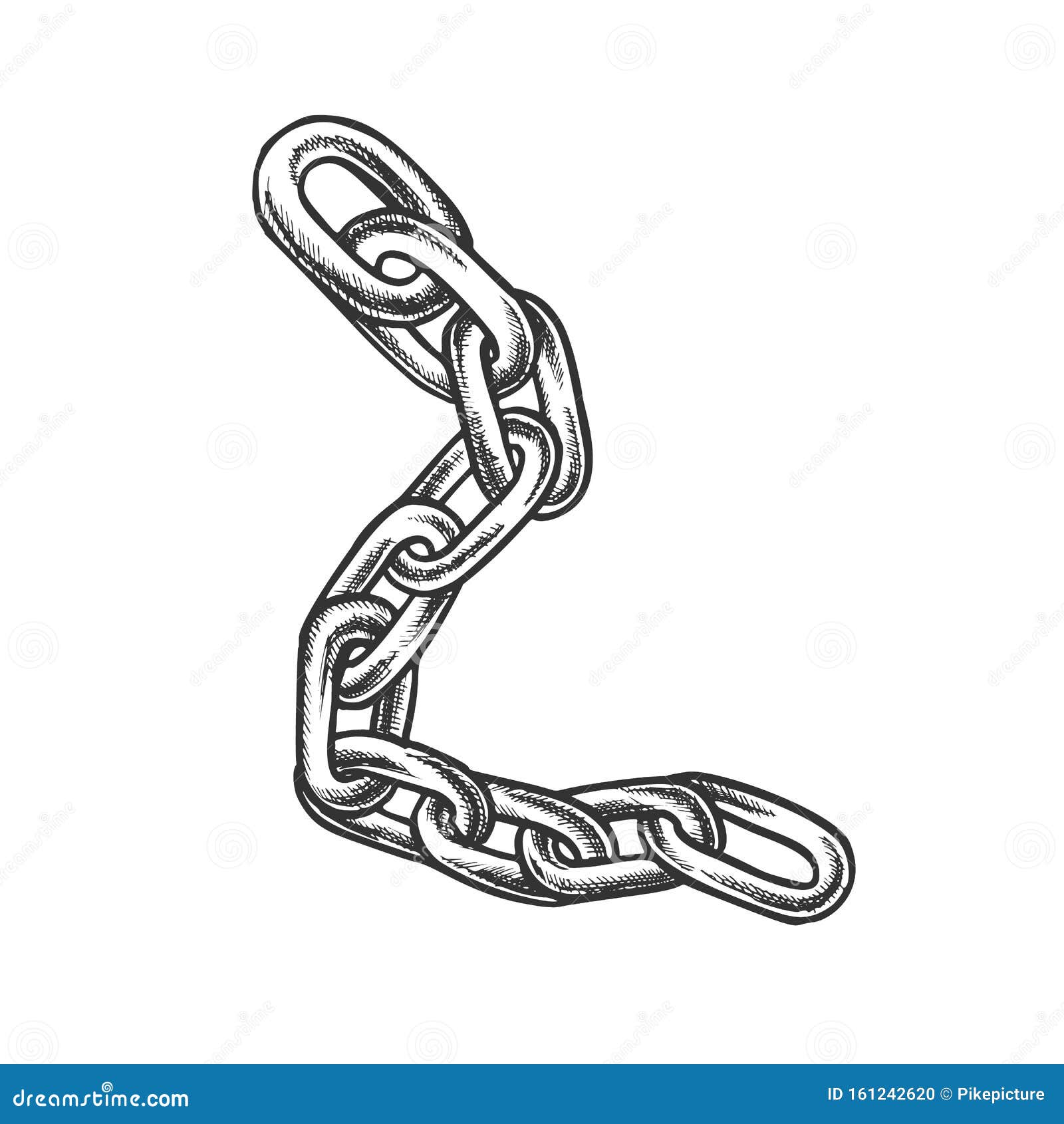 Steel Chain Protective Accessory Monochrome Vector Stock Vector ...