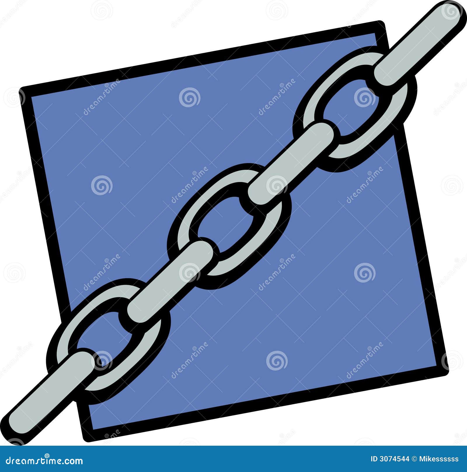 Steel Chain Vector Illustration Stock Vector - Illustration of vector ...