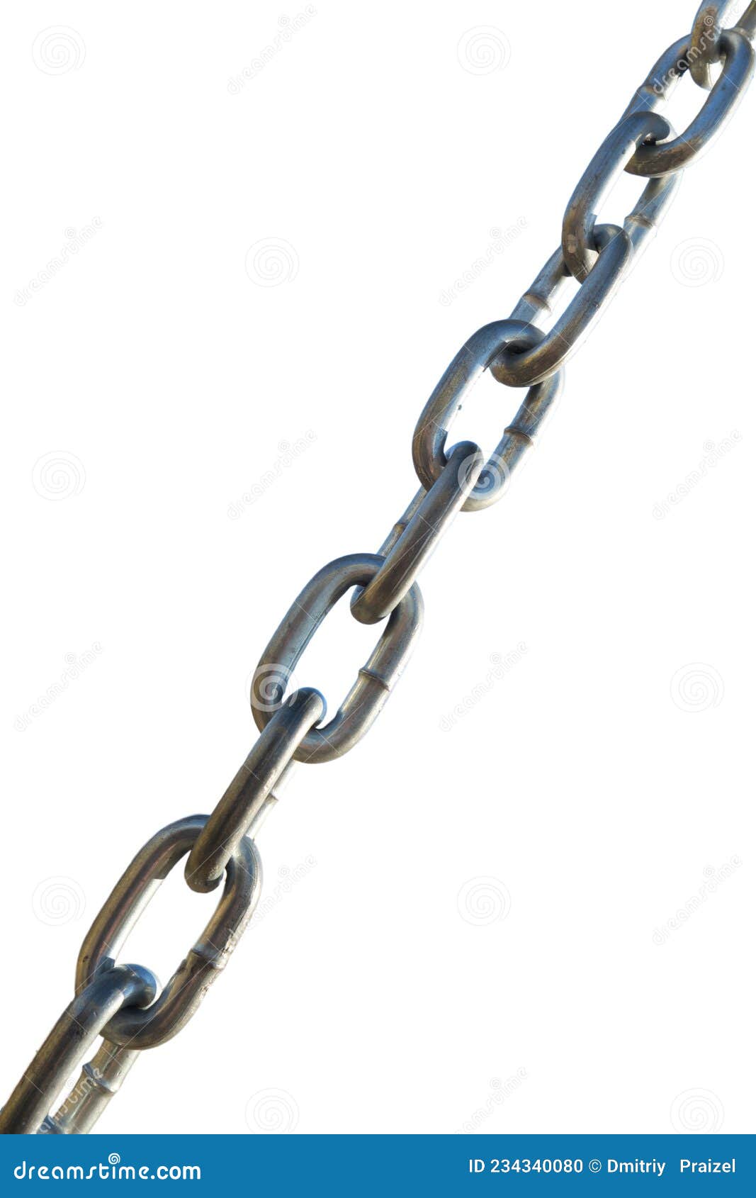 Steel Chain on a White Background, Isolate Stock Photo - Image of ...