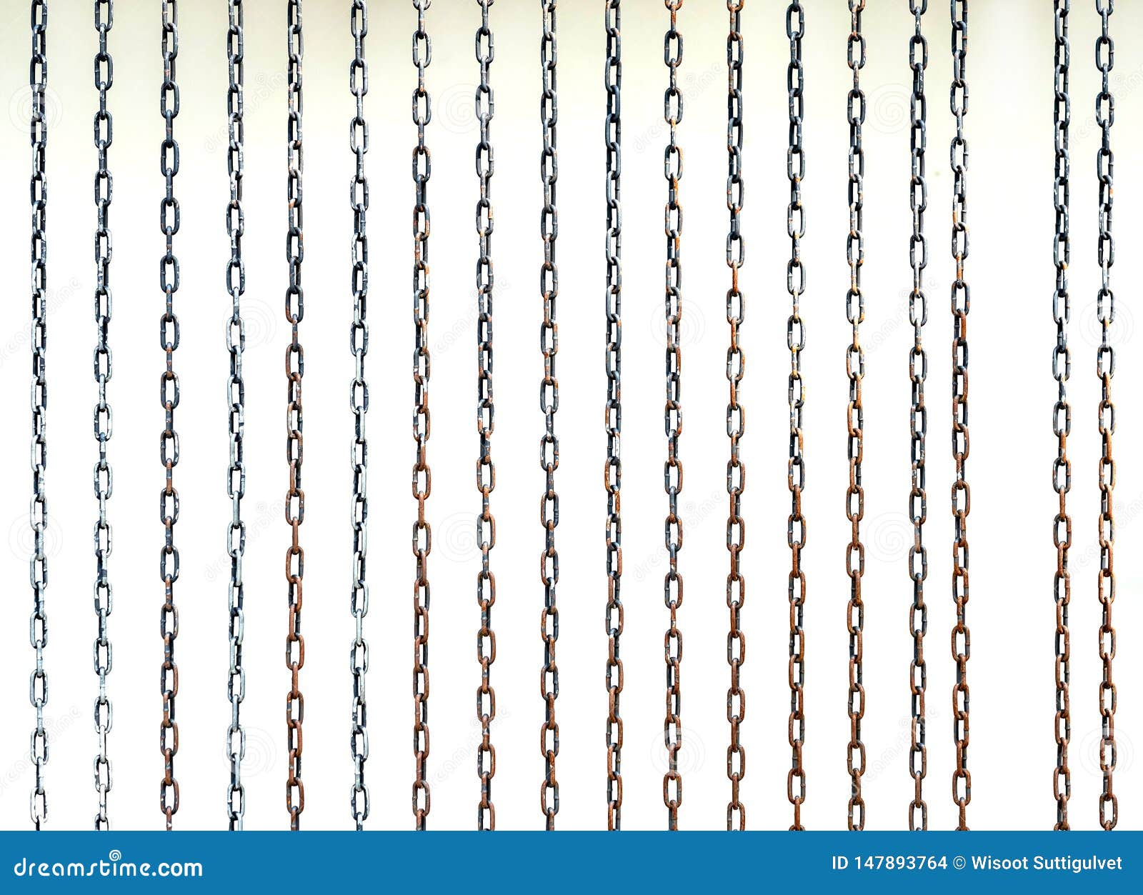 Steel Chain, on White Background; Isolated Stock Photo - Image of heavy ...