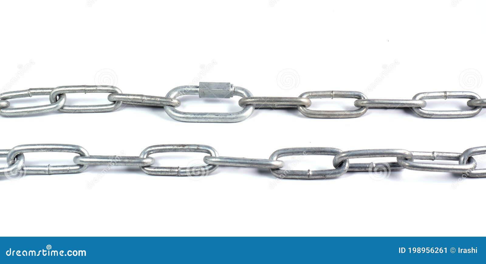 Steel chain on white stock image. Image of chrome, isolated - 198956261