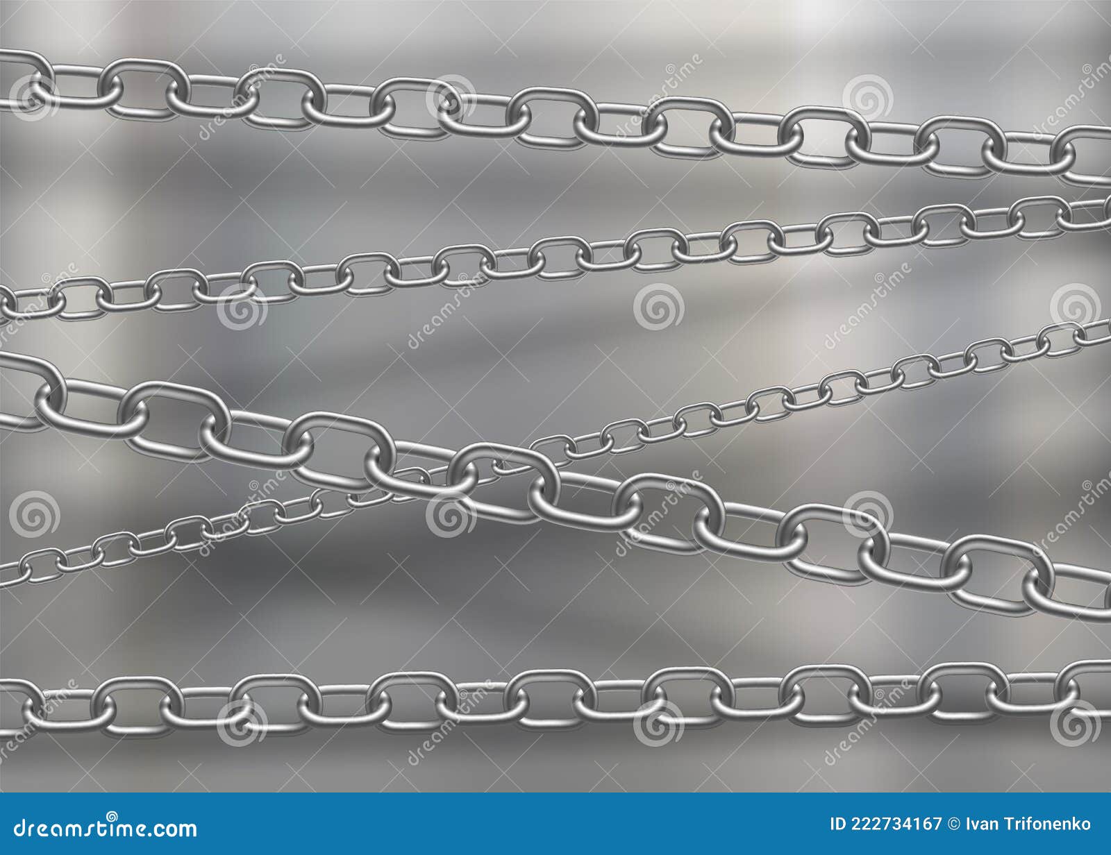 Steel Chains on the Background of a Metal Plate Stock Vector ...