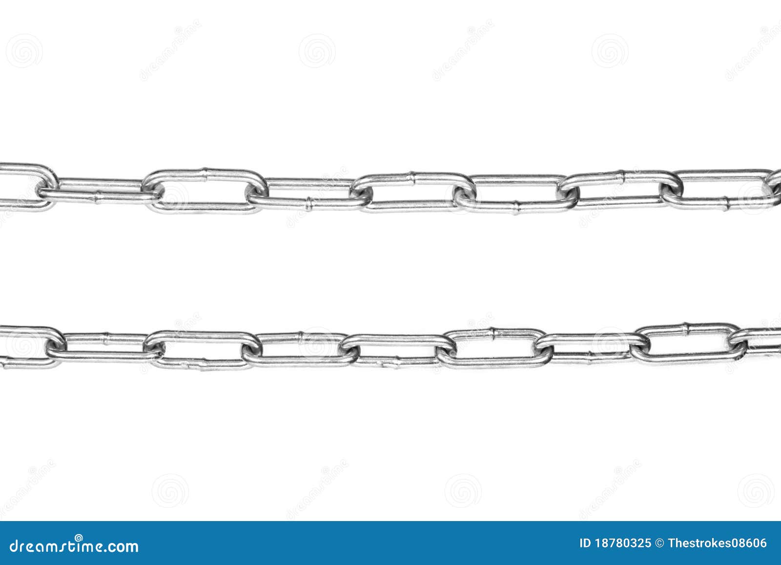 Steel Chains Isolated on a White Background Stock Image - Image of ...