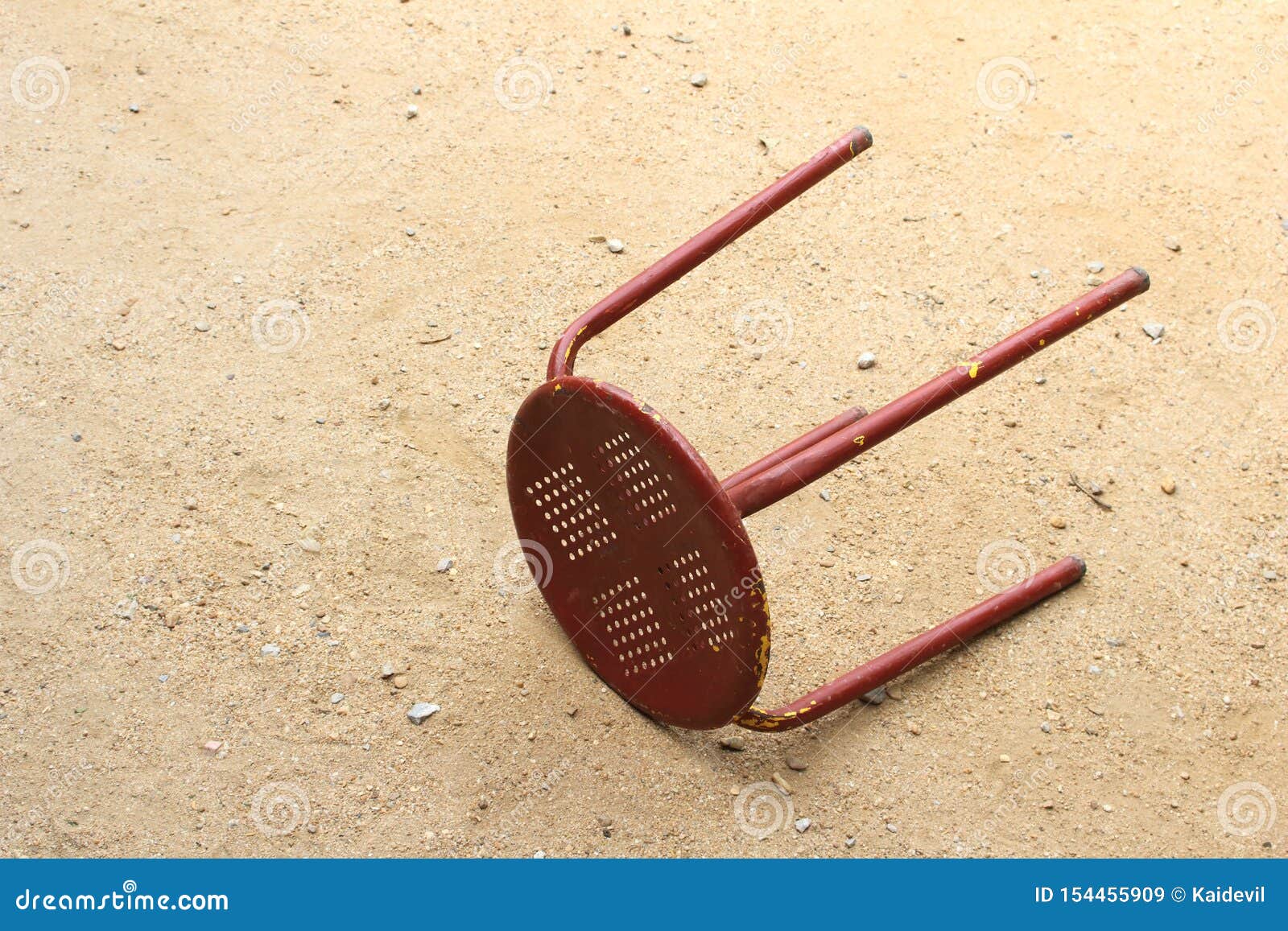 Steel Chair Fall on the Ground Stock Image - Image of elegance, success ...