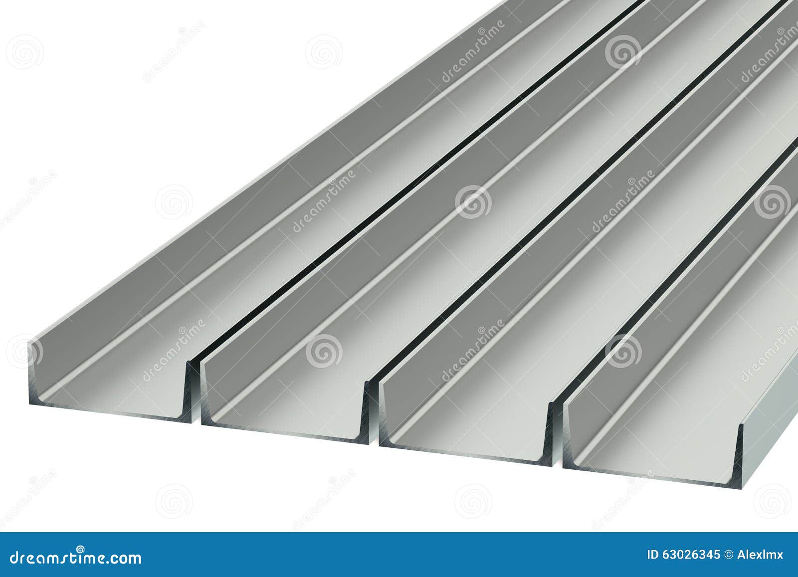 Steel channels stock illustration. Illustration of object - 63026345