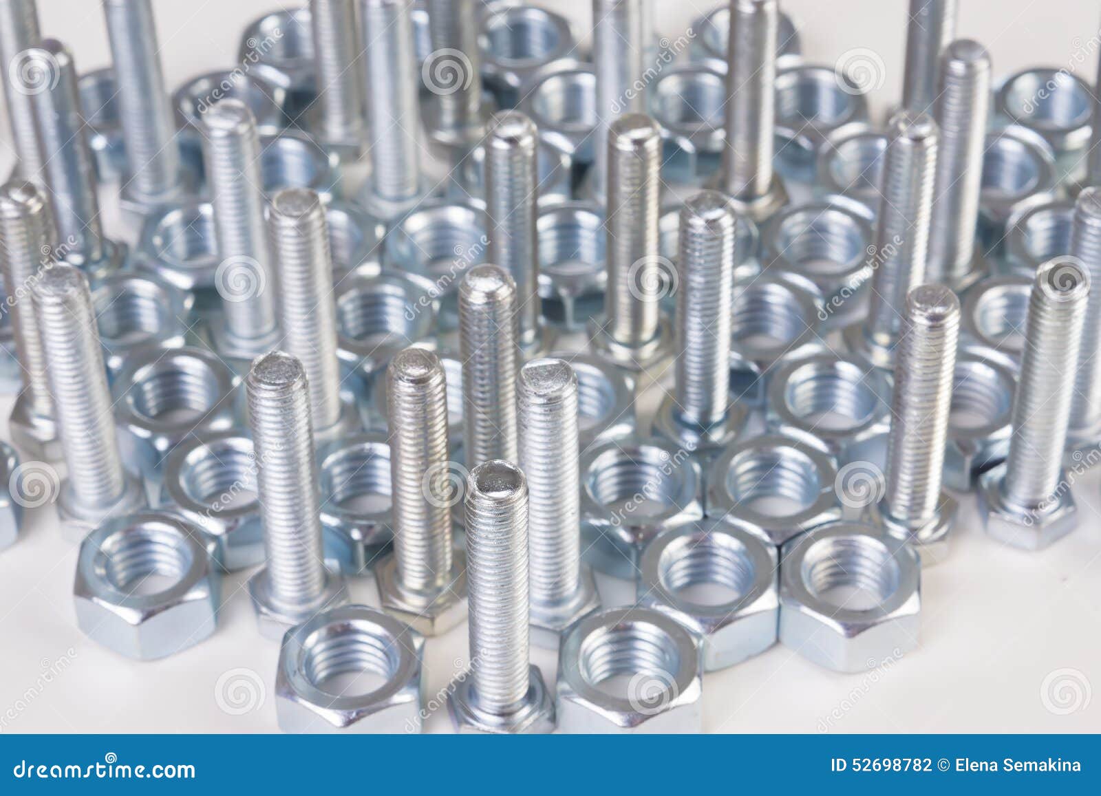Steel chromeplated bolts stock photo. Image of iron, reflection - 52698782