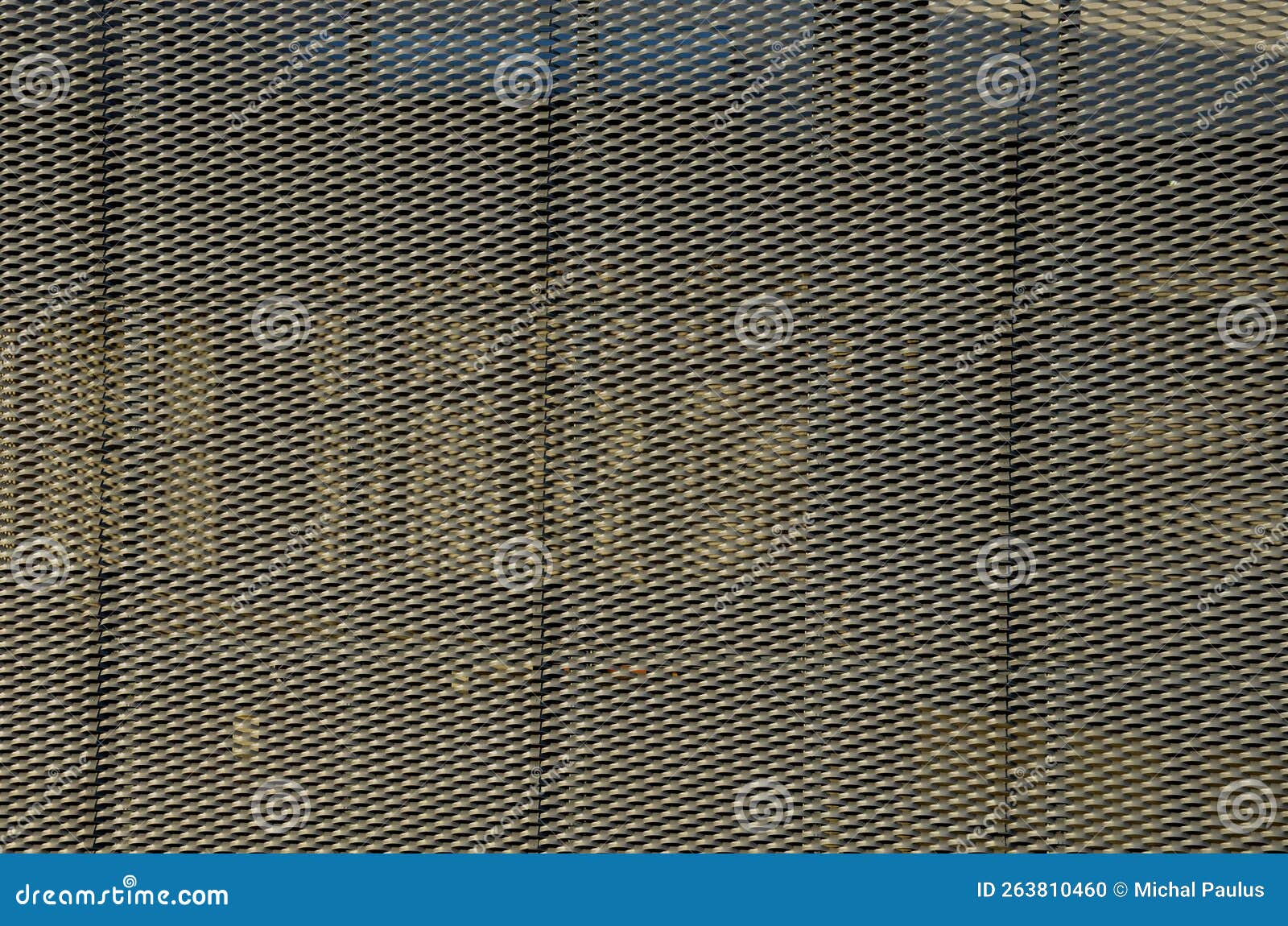 Steel Cladding of a Building with a Expanded Metal Lattice Stock Photo ...