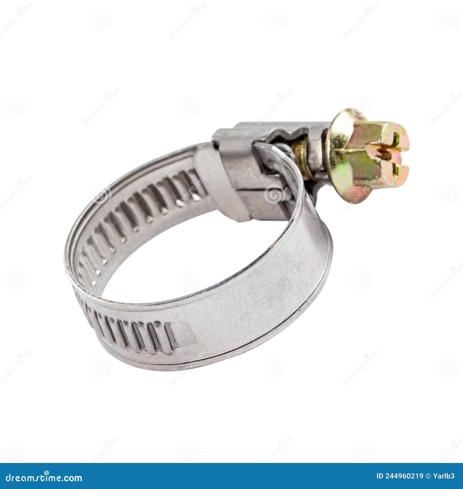 Steel Clamp for Plumbing Work, Isolated on White Stock Image - Image of ...