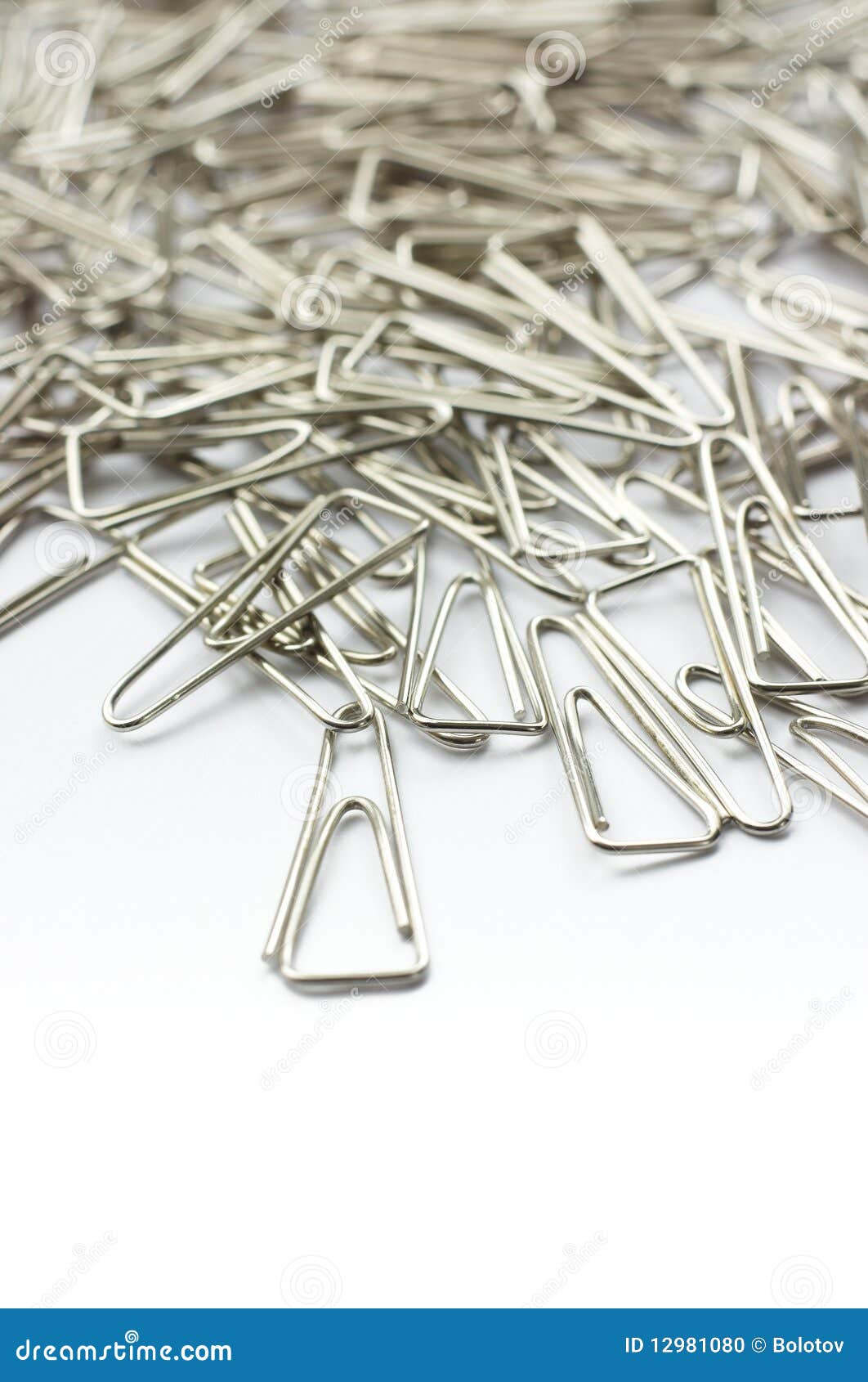 Steel Clips Closeup Isolated on White Background Stock Photo - Image of ...