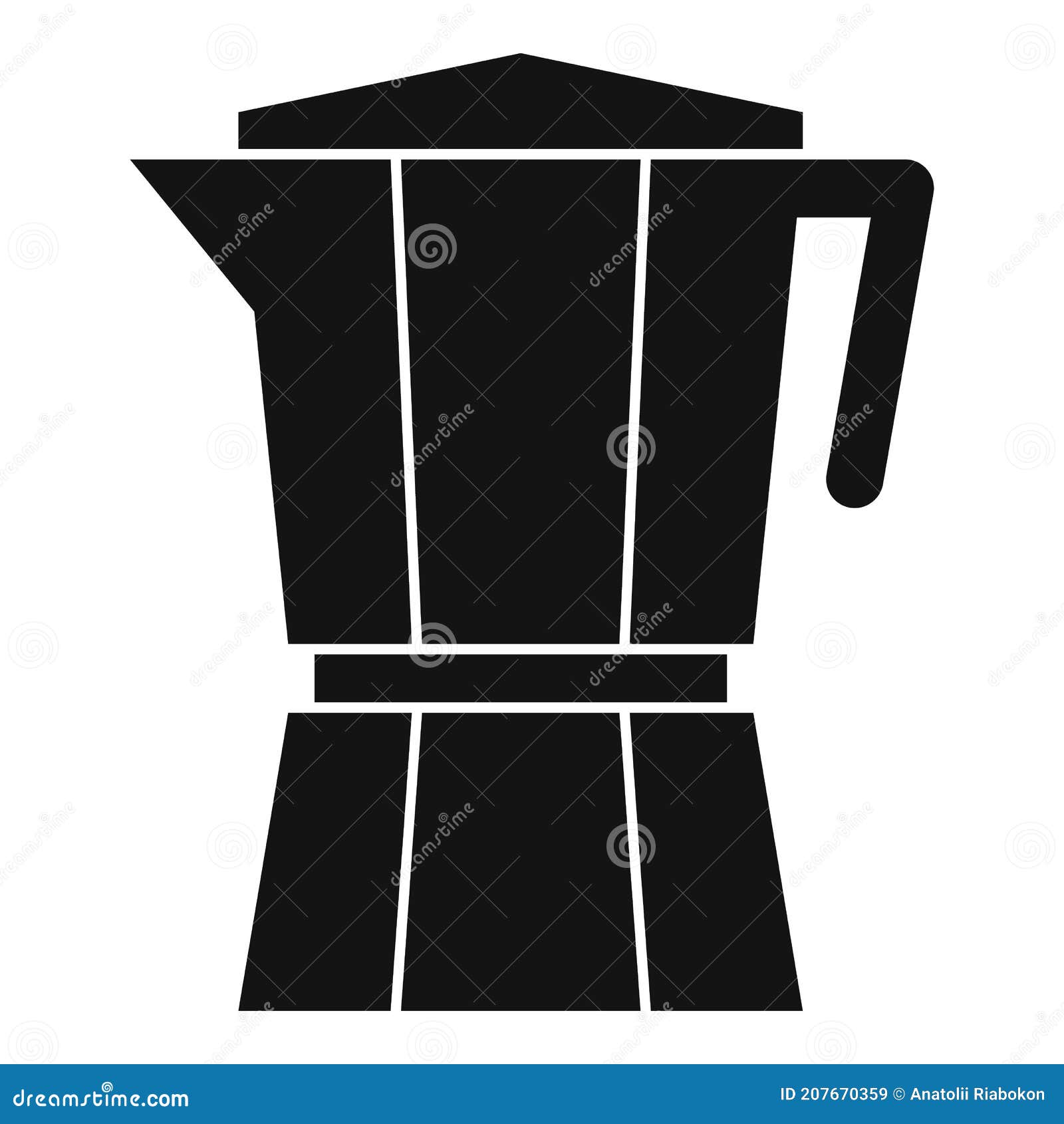 Steel Coffee Pot Icon, Simple Style Stock Illustration - Illustration ...