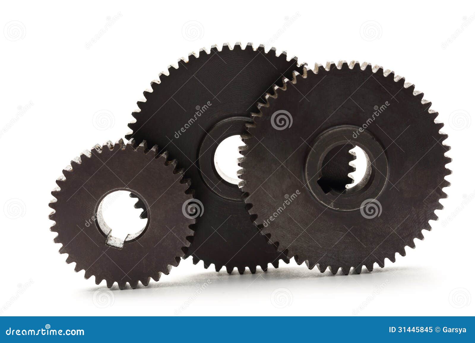Steel cogwheels stock image. Image of engineering, industrial - 31445845