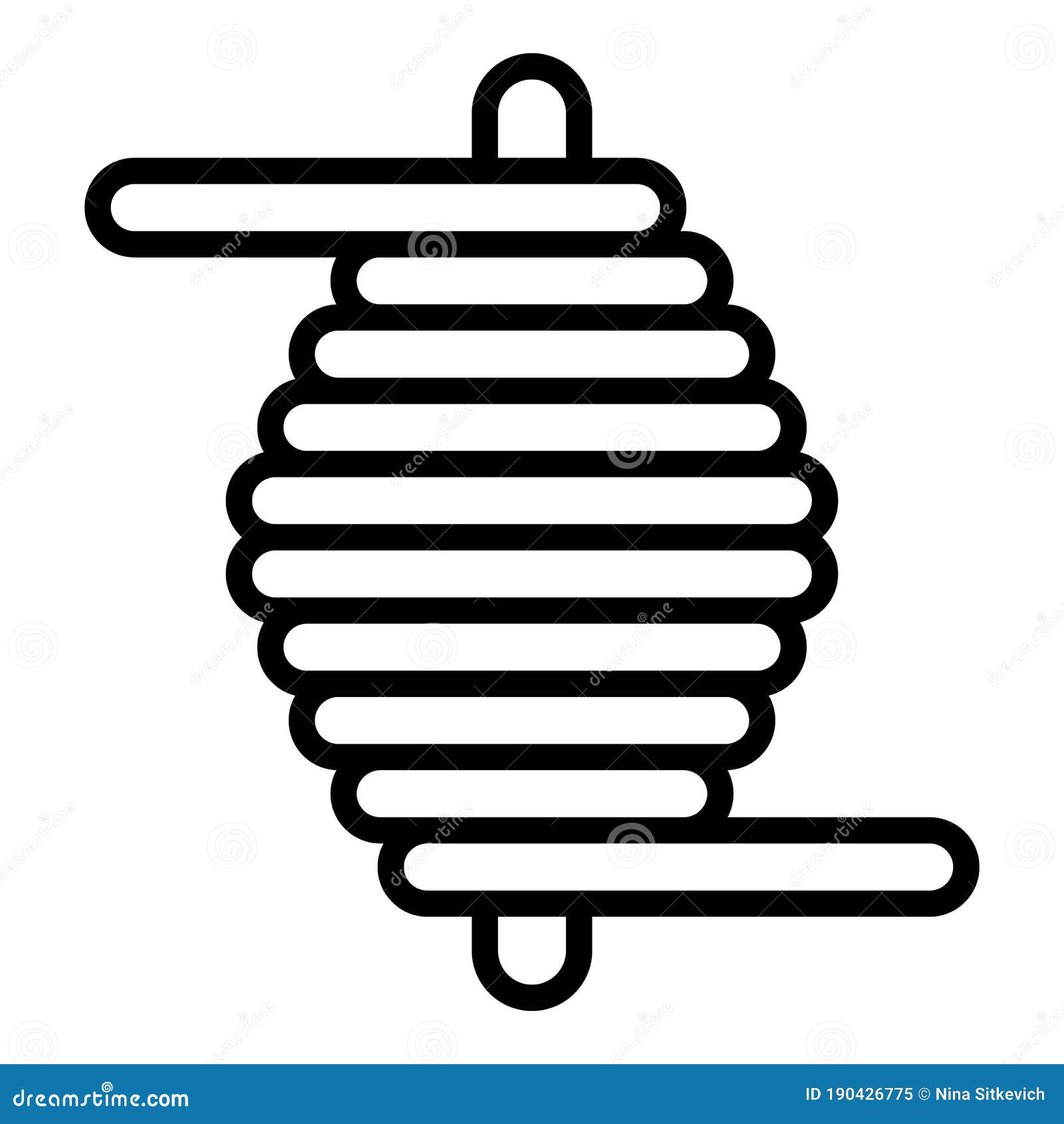 Steel Coil Icon, Outline Style Stock Vector - Illustration of ...