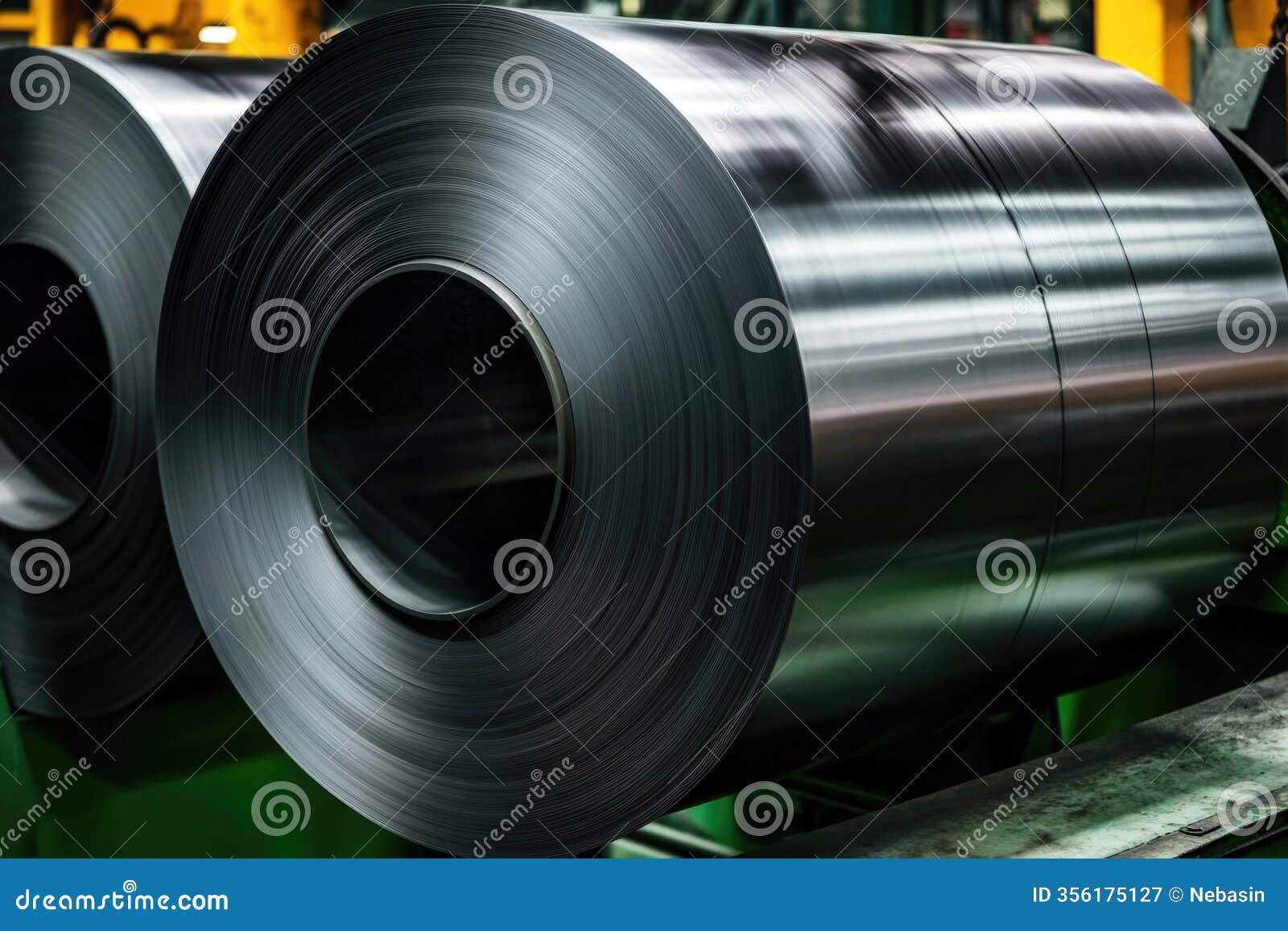 Steel Coil Manufacturing Process in Industrial Facility Stock Image ...