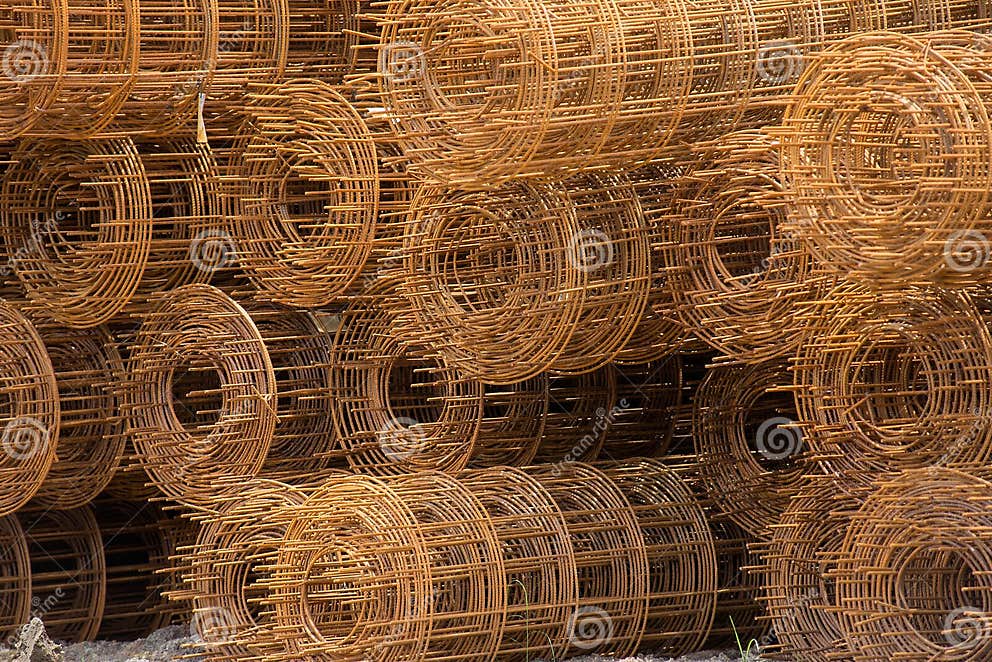 Steel Coil Rust for the Structure in the Construction Work Stock Image ...